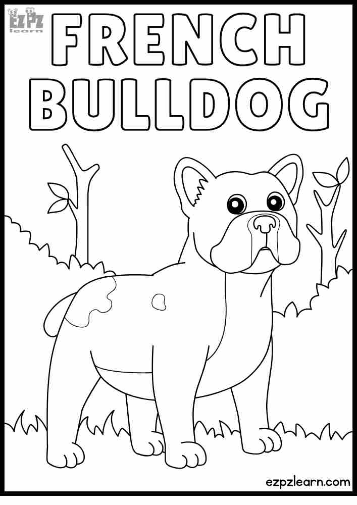 French Bulldog coloring page for kids! Color online or print a free PDF ...
