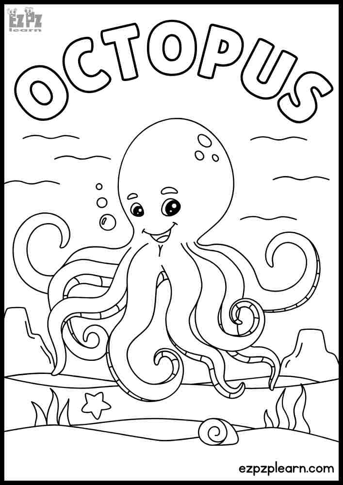 Octopus Interactive Coloring Page. Color Online, Download and Print ...
