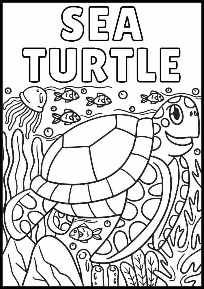Sea Turtle Interactive Coloring. Color Online, Download and Print ...