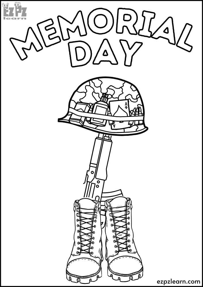 Remember the Fallen. Memorial Day Coloring Page. Free PDF Download ...