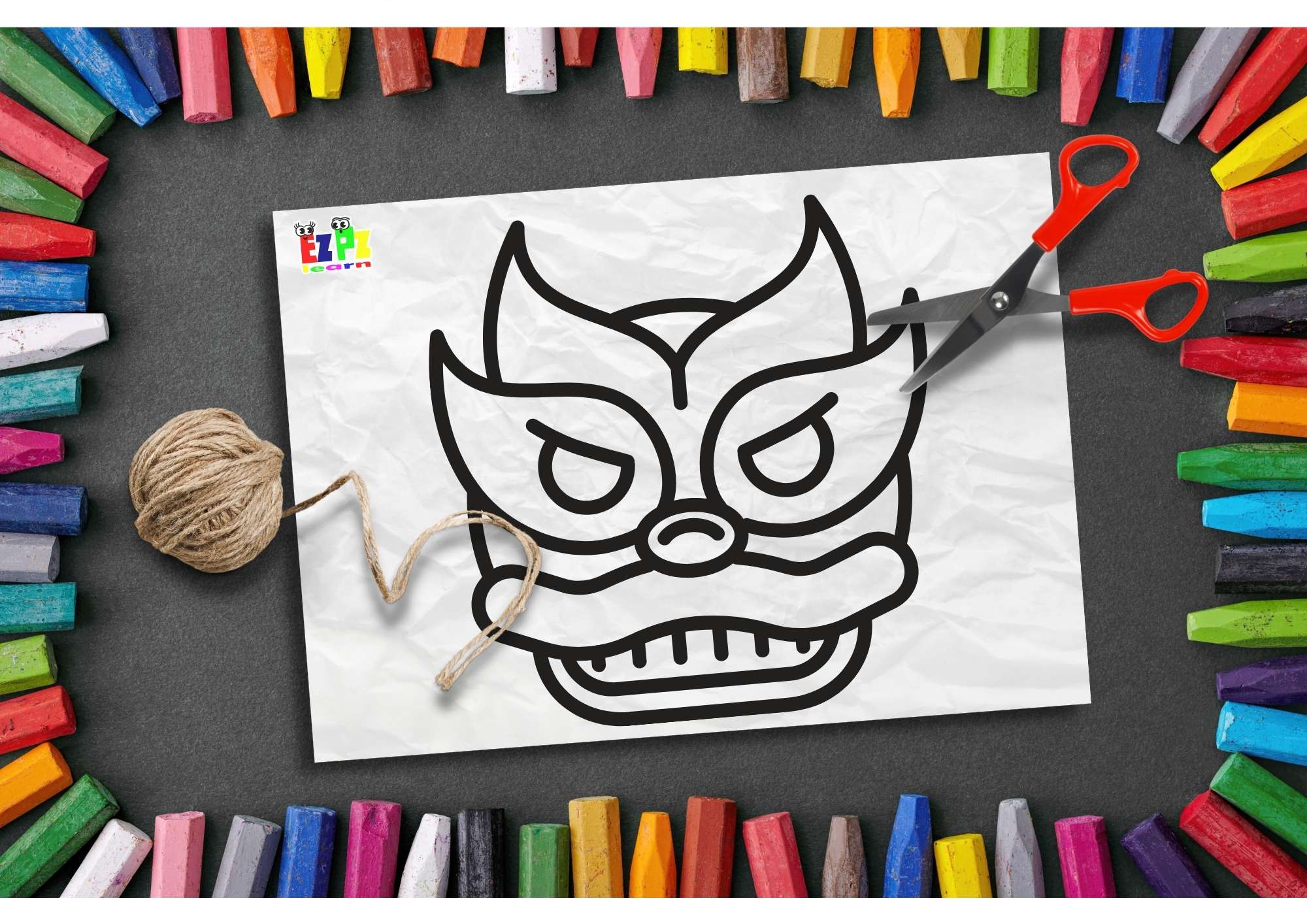 Mask 5 Lunar New Year - Ezpzlearn.com