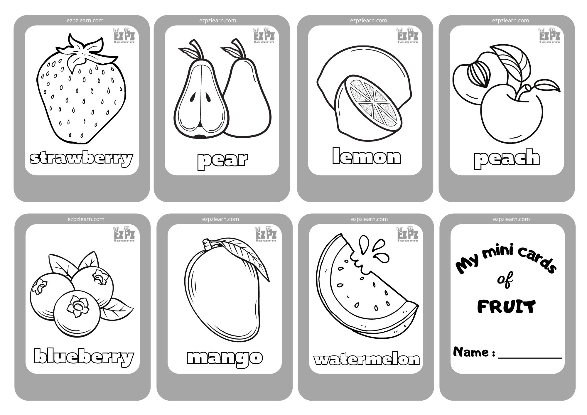 coloring pages of cards