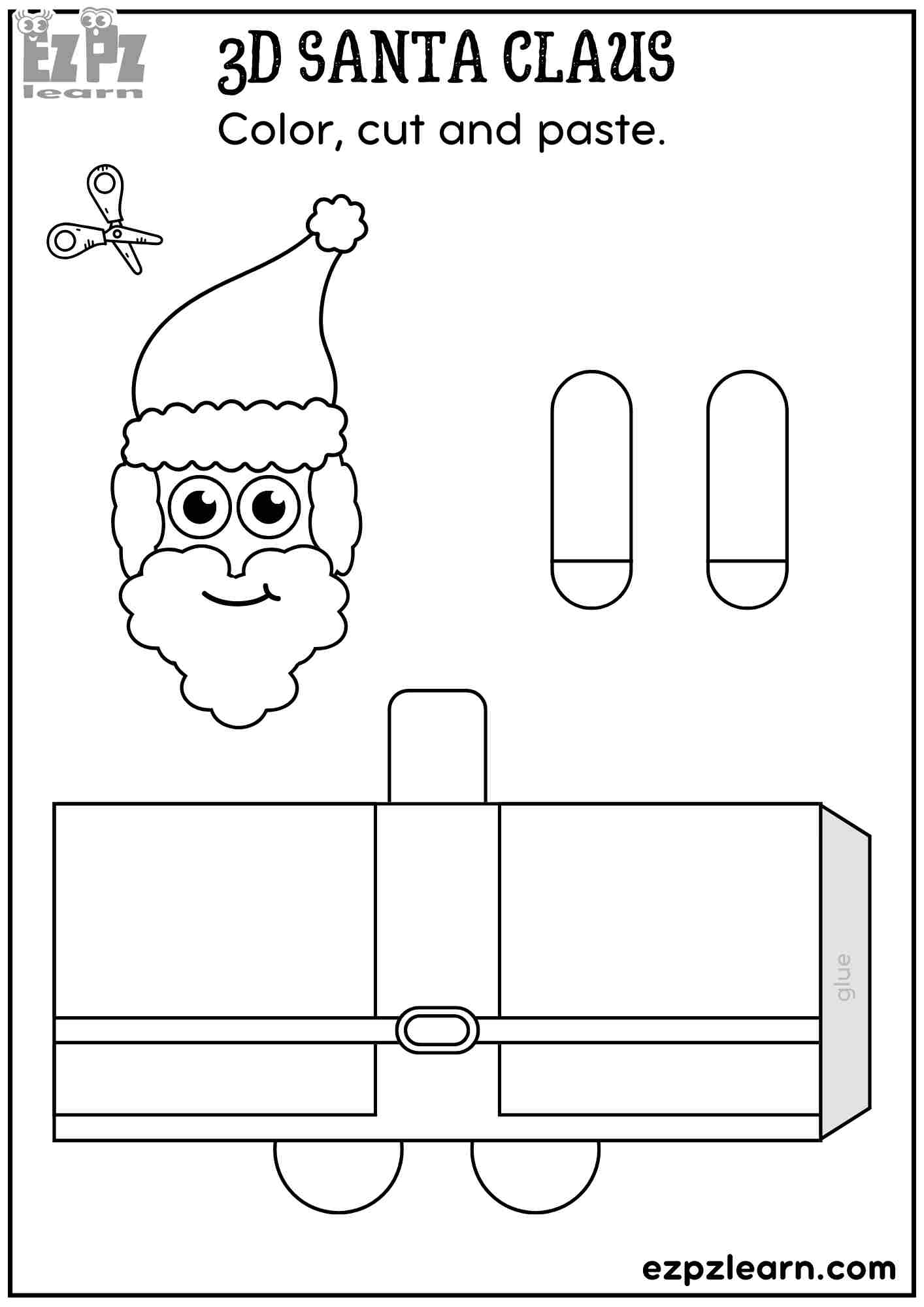 Printable Santa Christmas Craft - Festive DIY Decoration for the ...