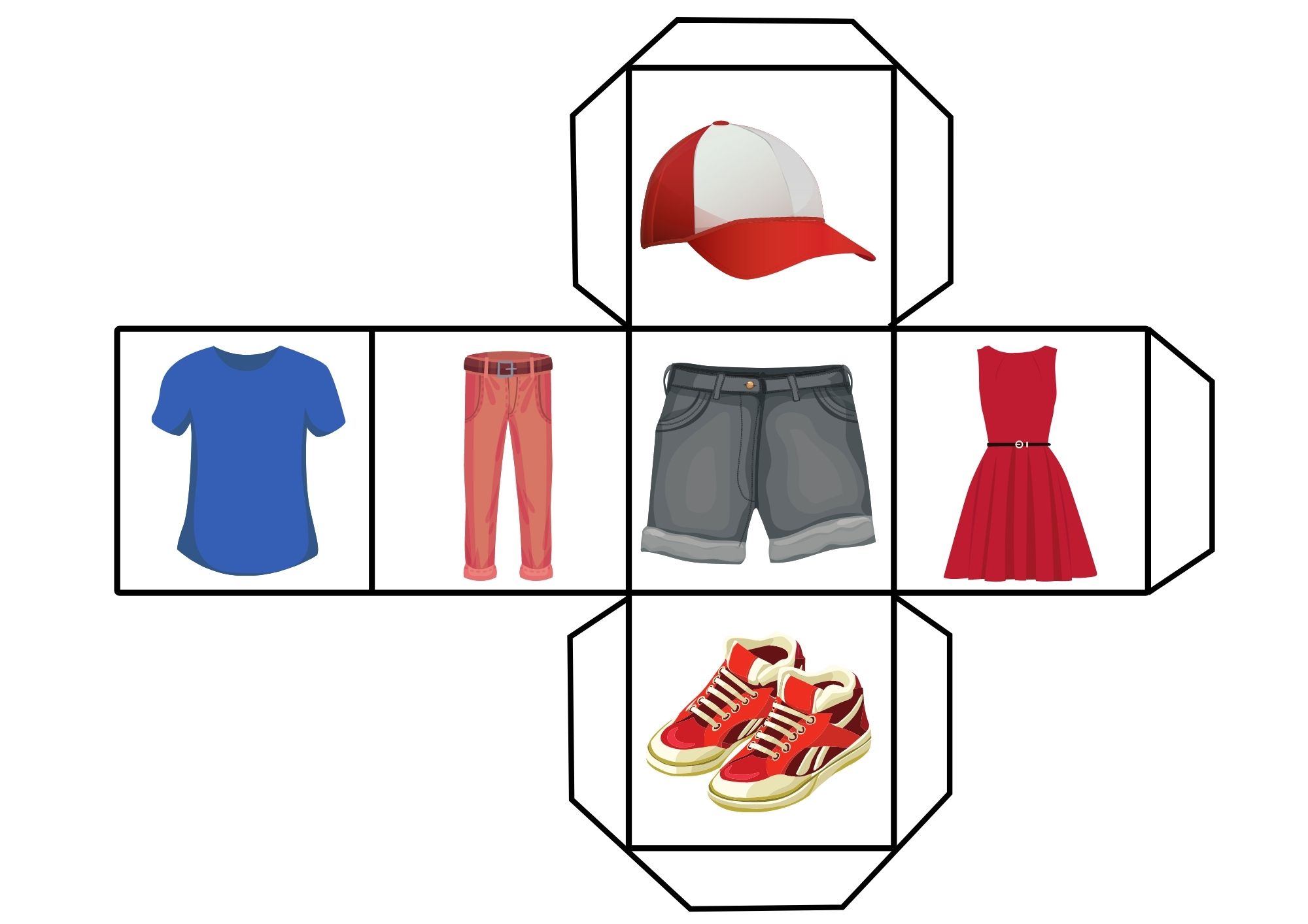 Clothes Dice Game - Ezpzlearn.com