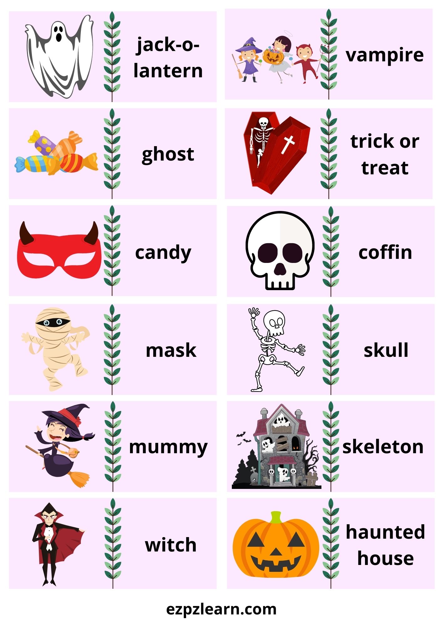 Halloween - Ezpzlearn.com