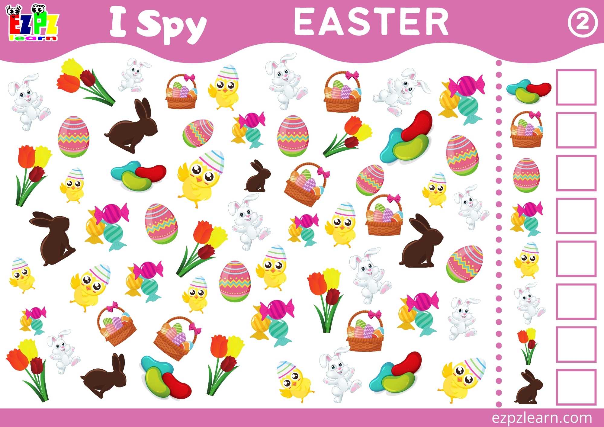 Easter Holiday I Spy 2 - Ezpzlearn.com