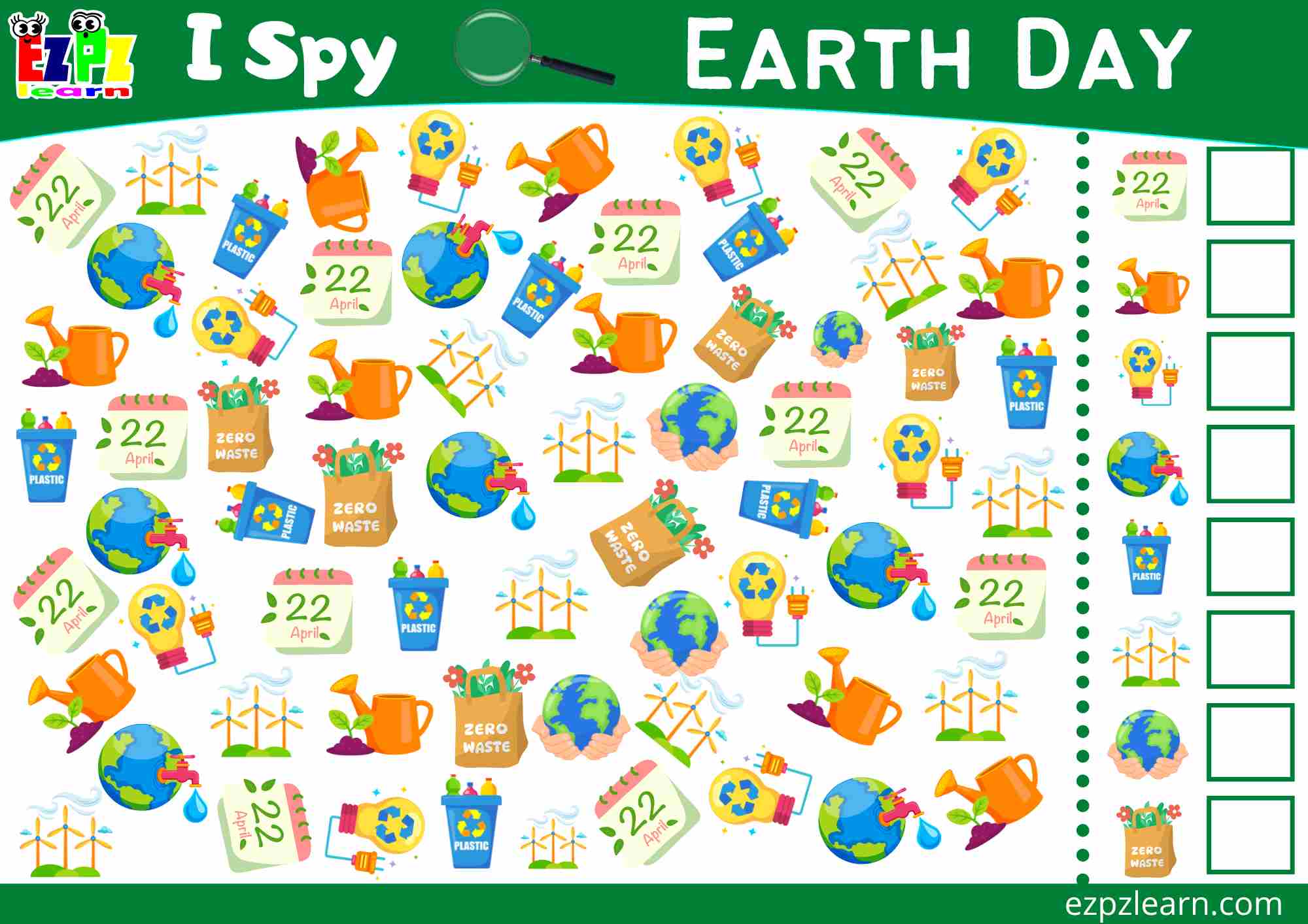 Happy Earth Day I Spy Look and Find the Images Free PDF Download ...