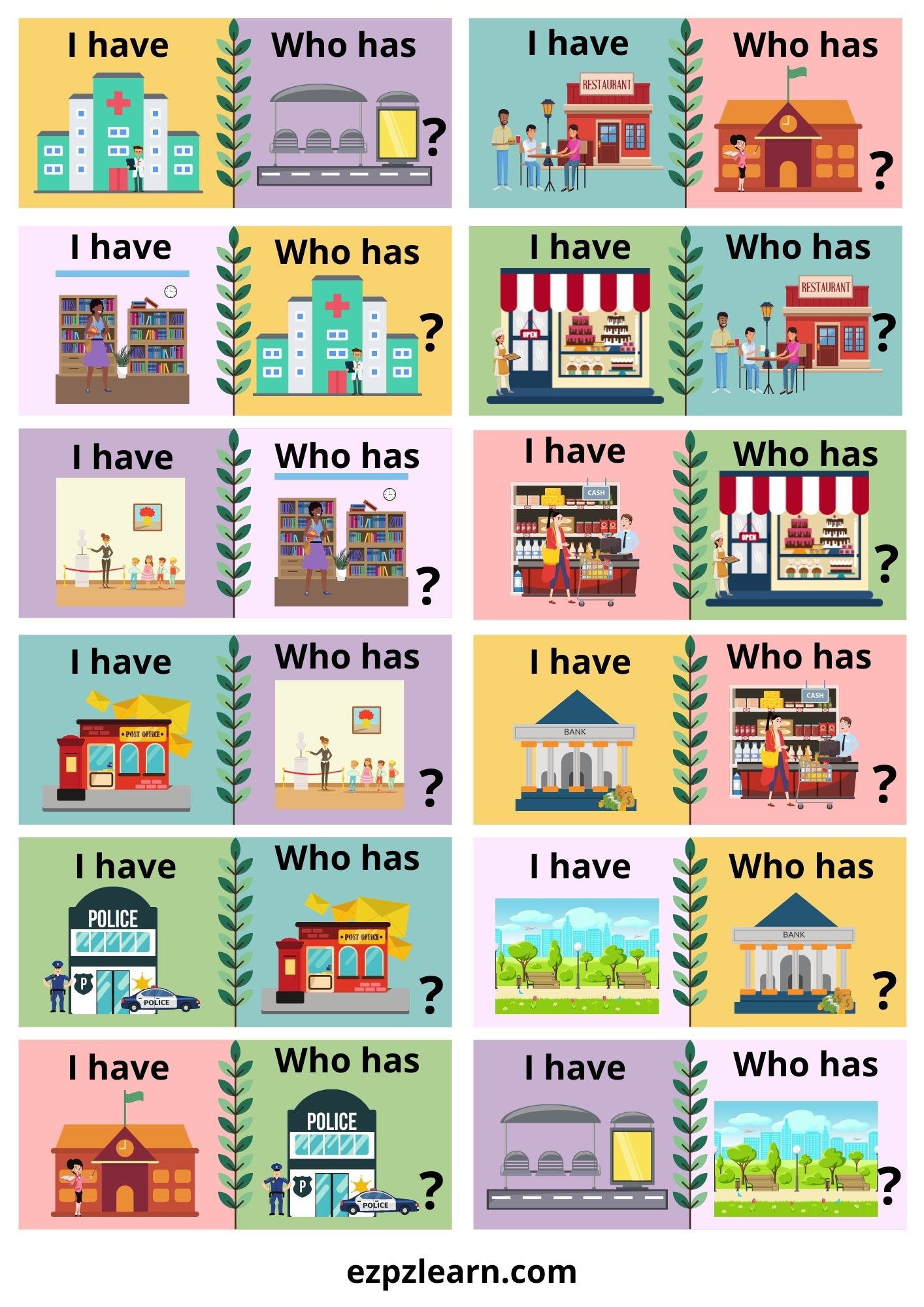 Places in the city - Ezpzlearn.com