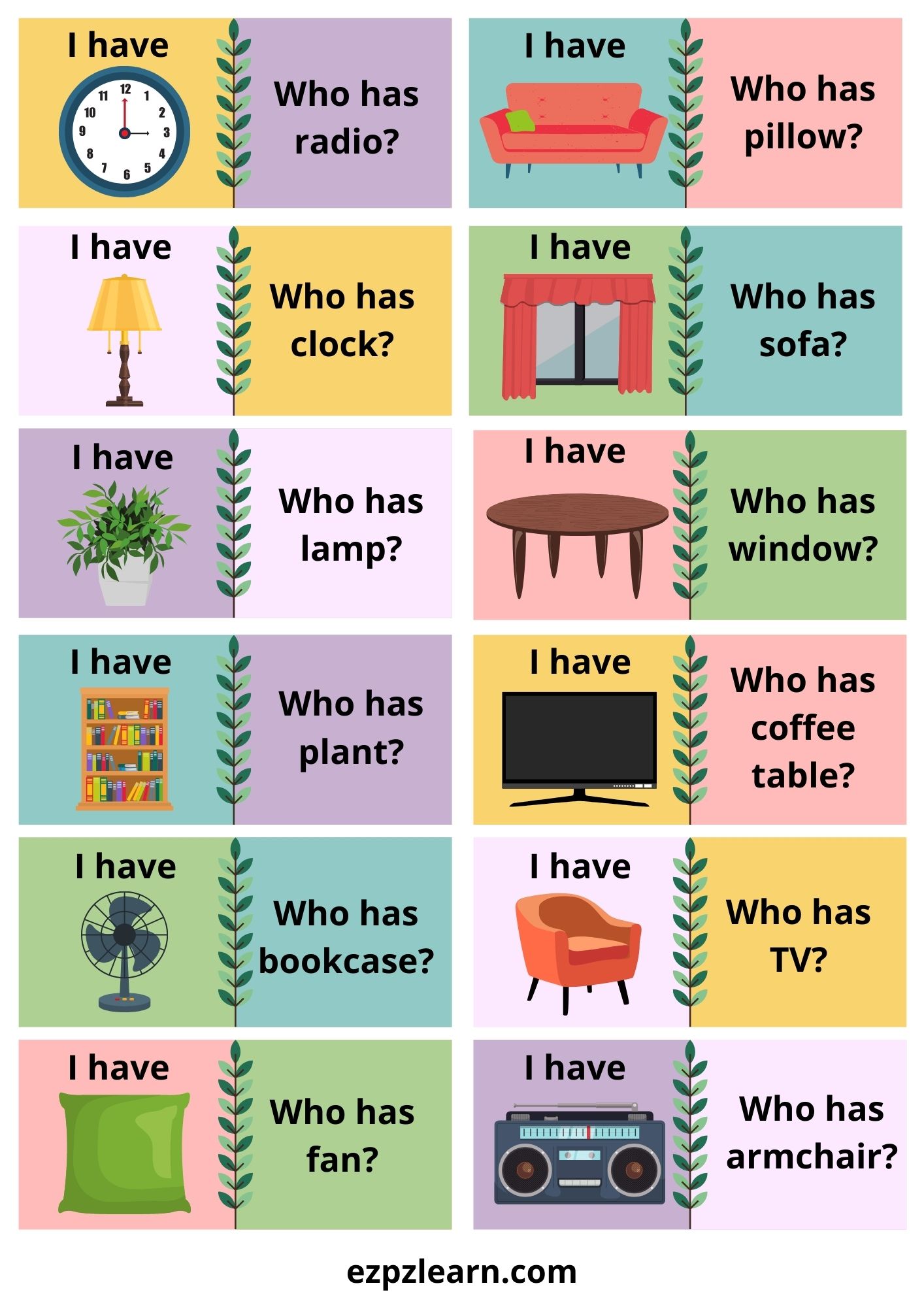 Living Room - Ezpzlearn.com