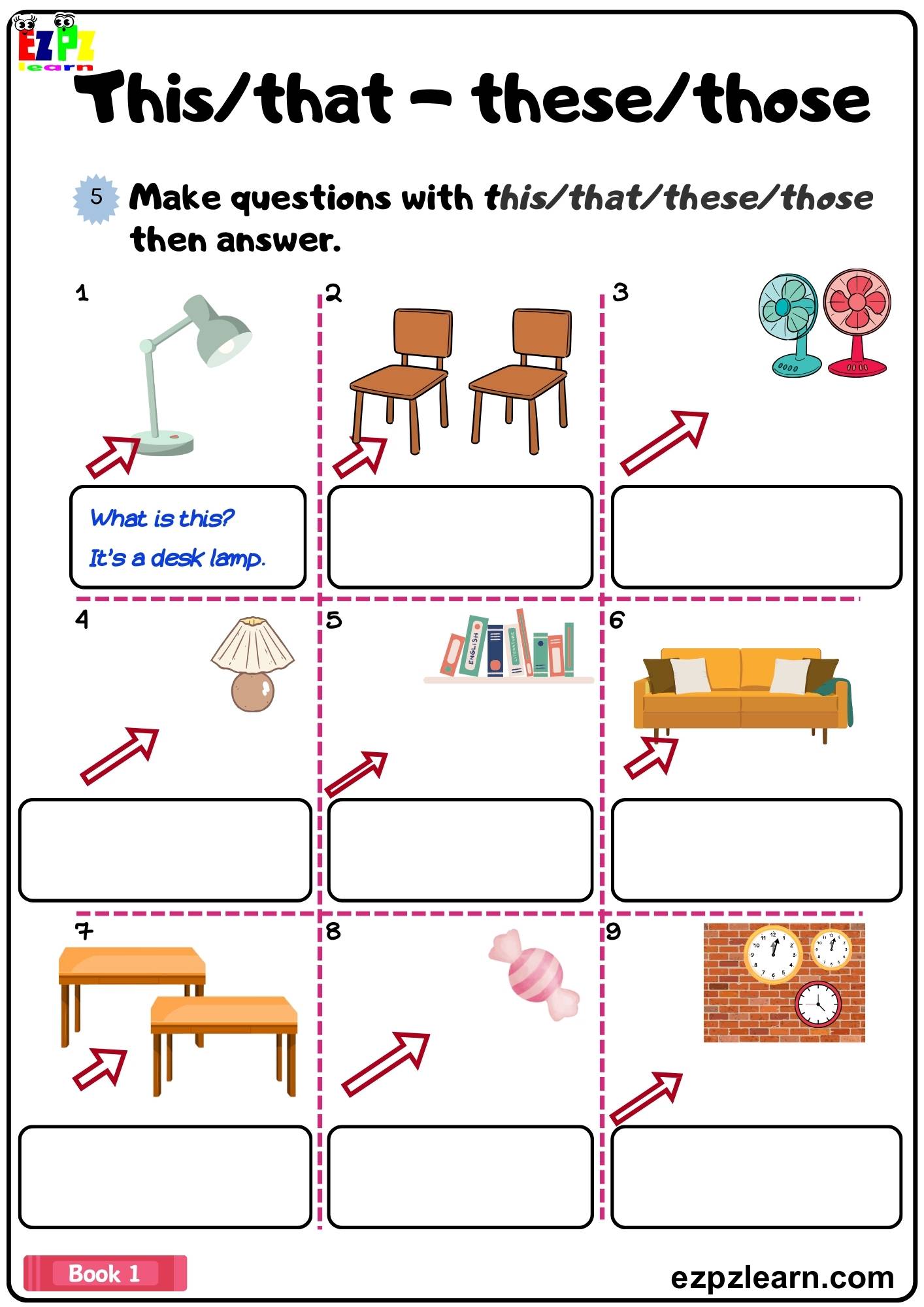 This/That These/Those Write the Questions and Answers Grammar Worksheet ...