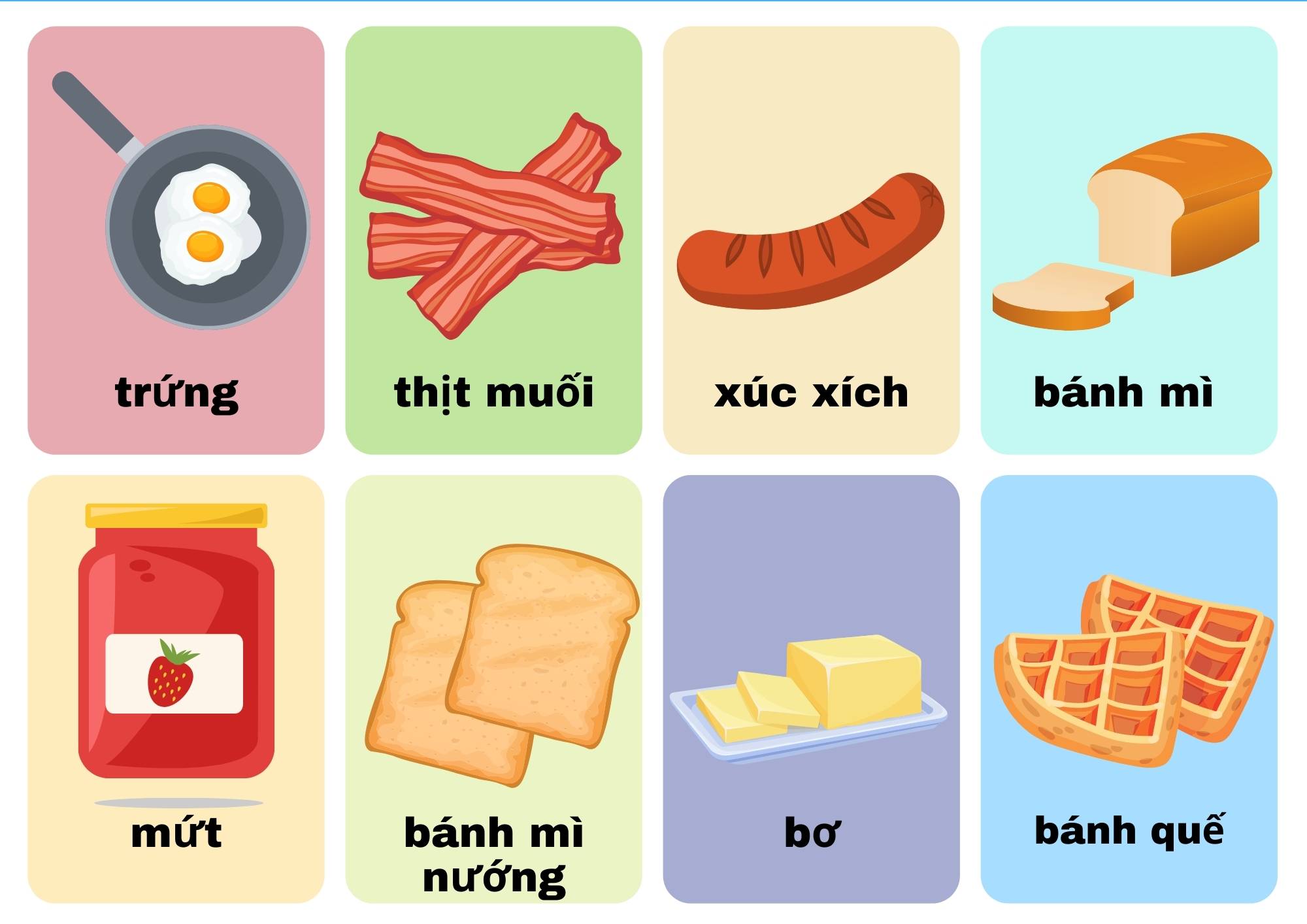 Breakfast Food - Ezpzlearn.com