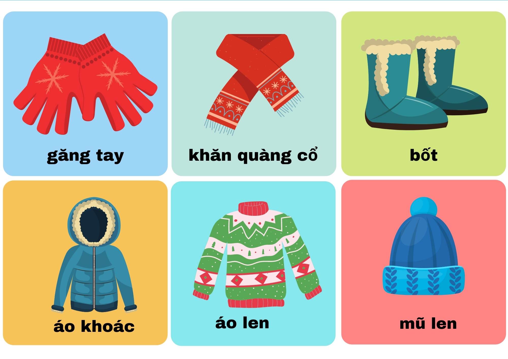 Clothes Winter - Ezpzlearn.com