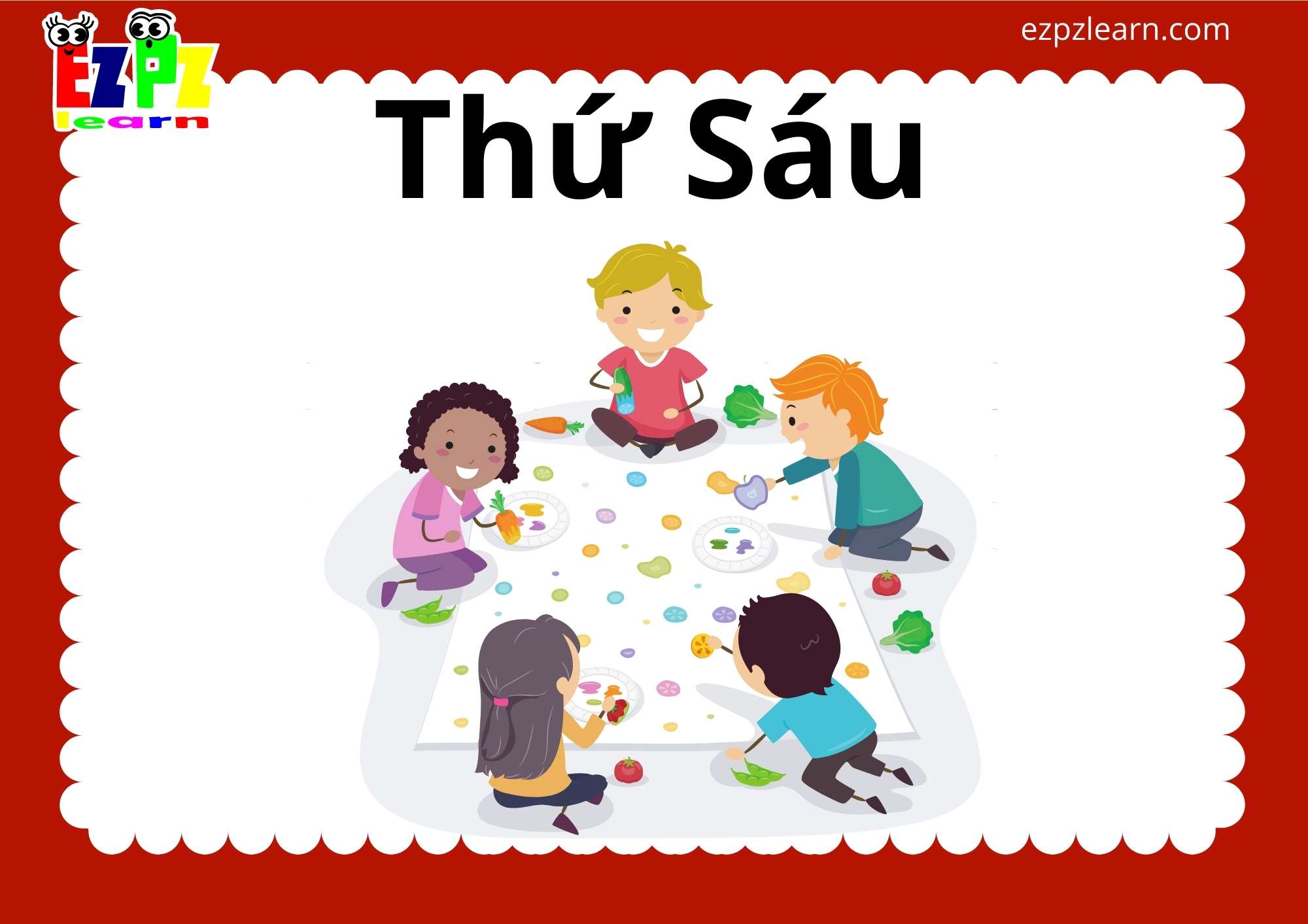 Days of the Week - Ezpzlearn.com