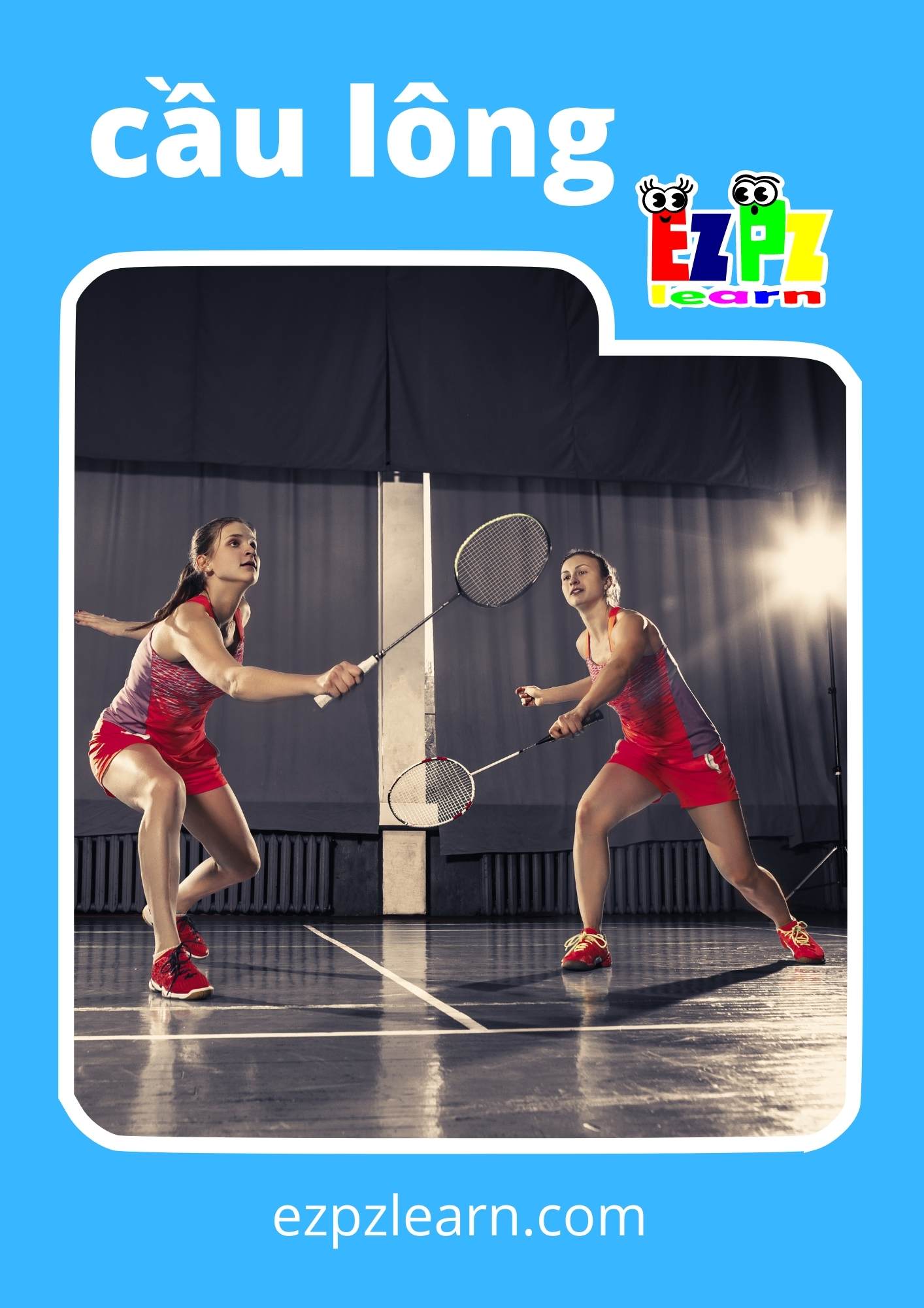 Sports Photo Flashcards Vietnamese - Ezpzlearn.com