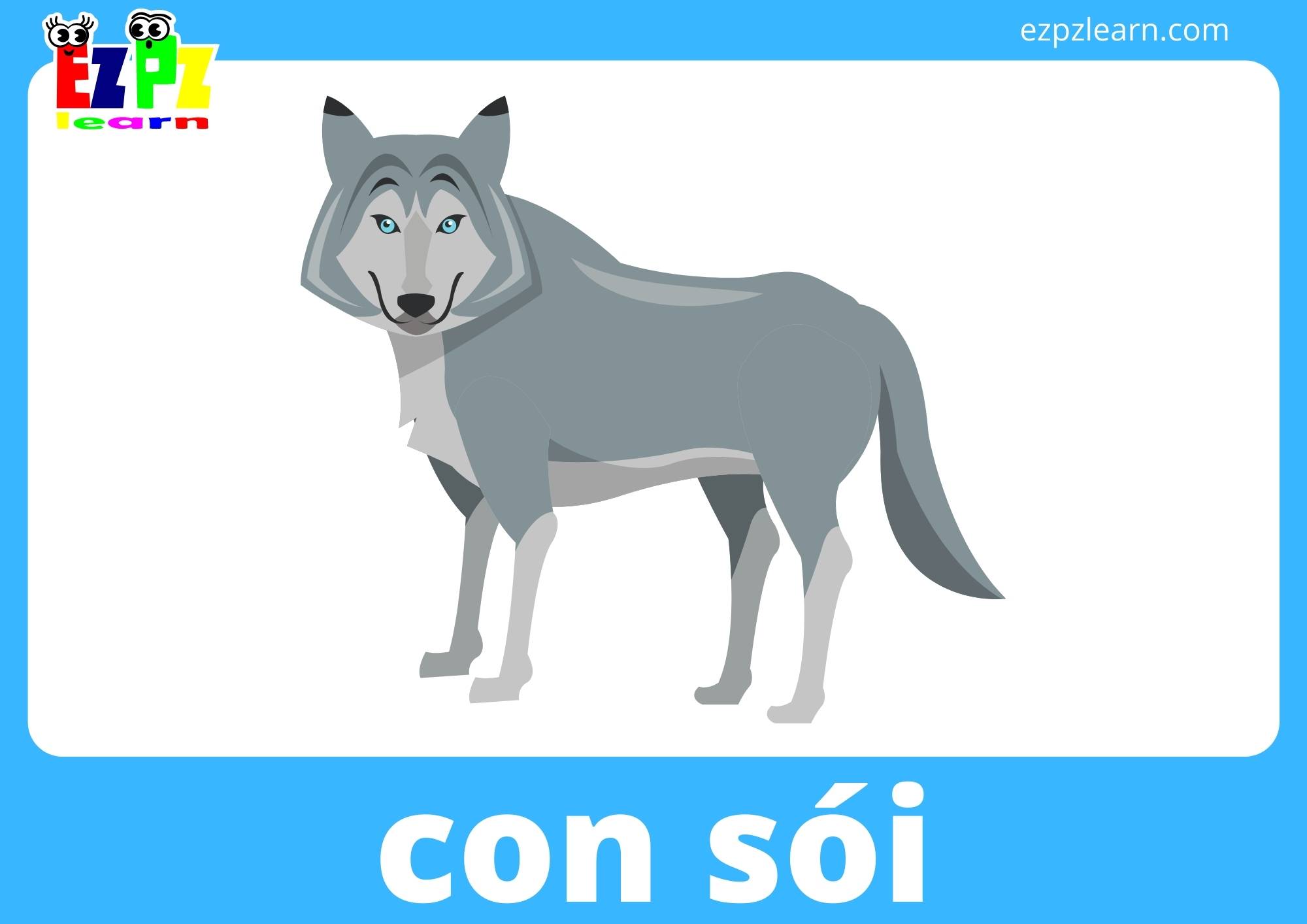 Wild Animals Động vật hoang dã - Ezpzlearn.com