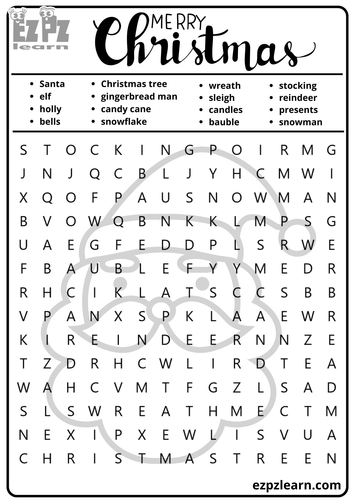 Colors Word Search 2 - Ezpzlearn.com