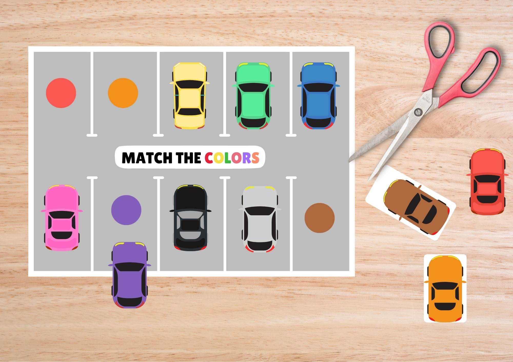 Match the colors - Ezpzlearn.com