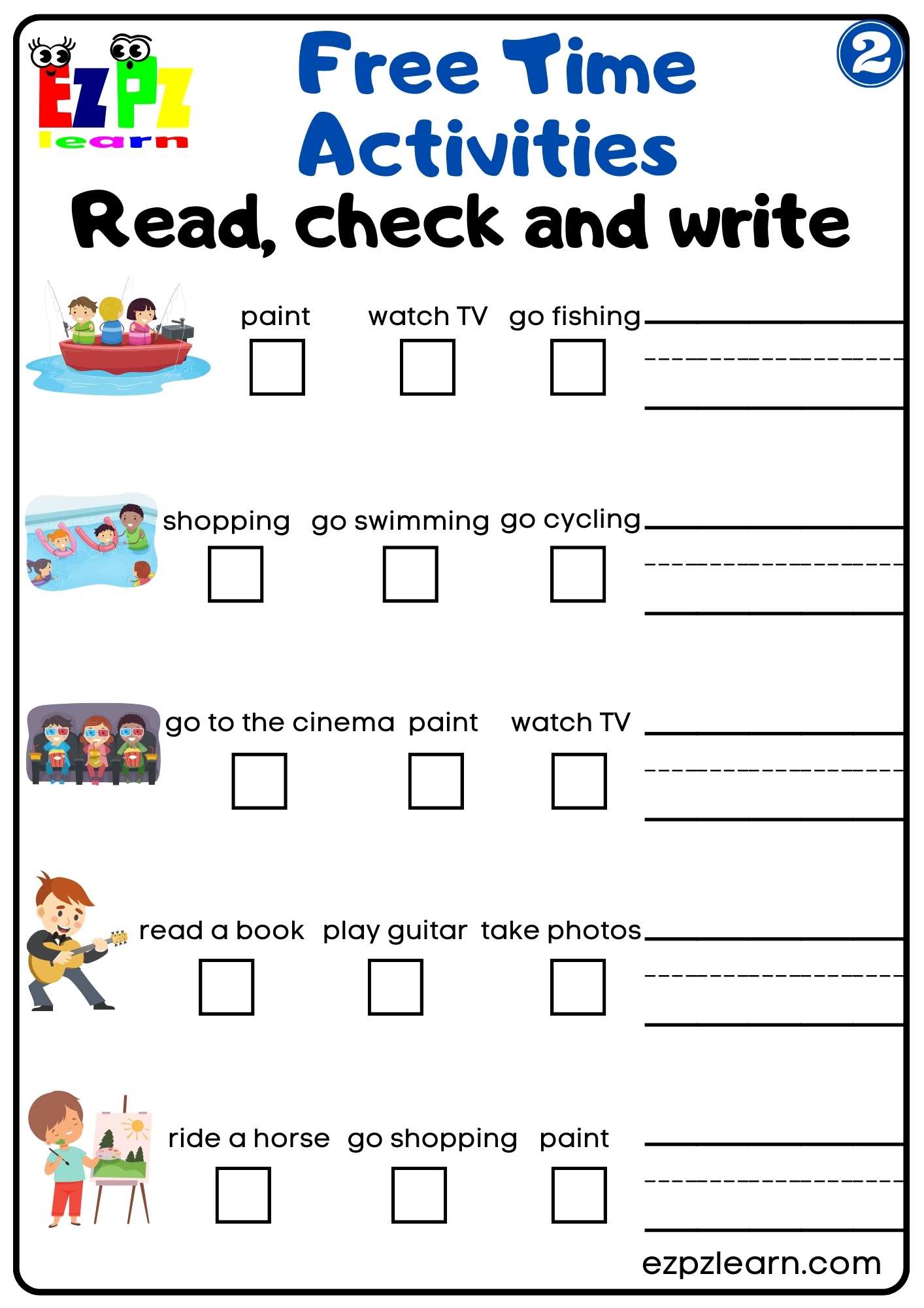 Read Check and Write Activity for Children and ESL Students PDF ...