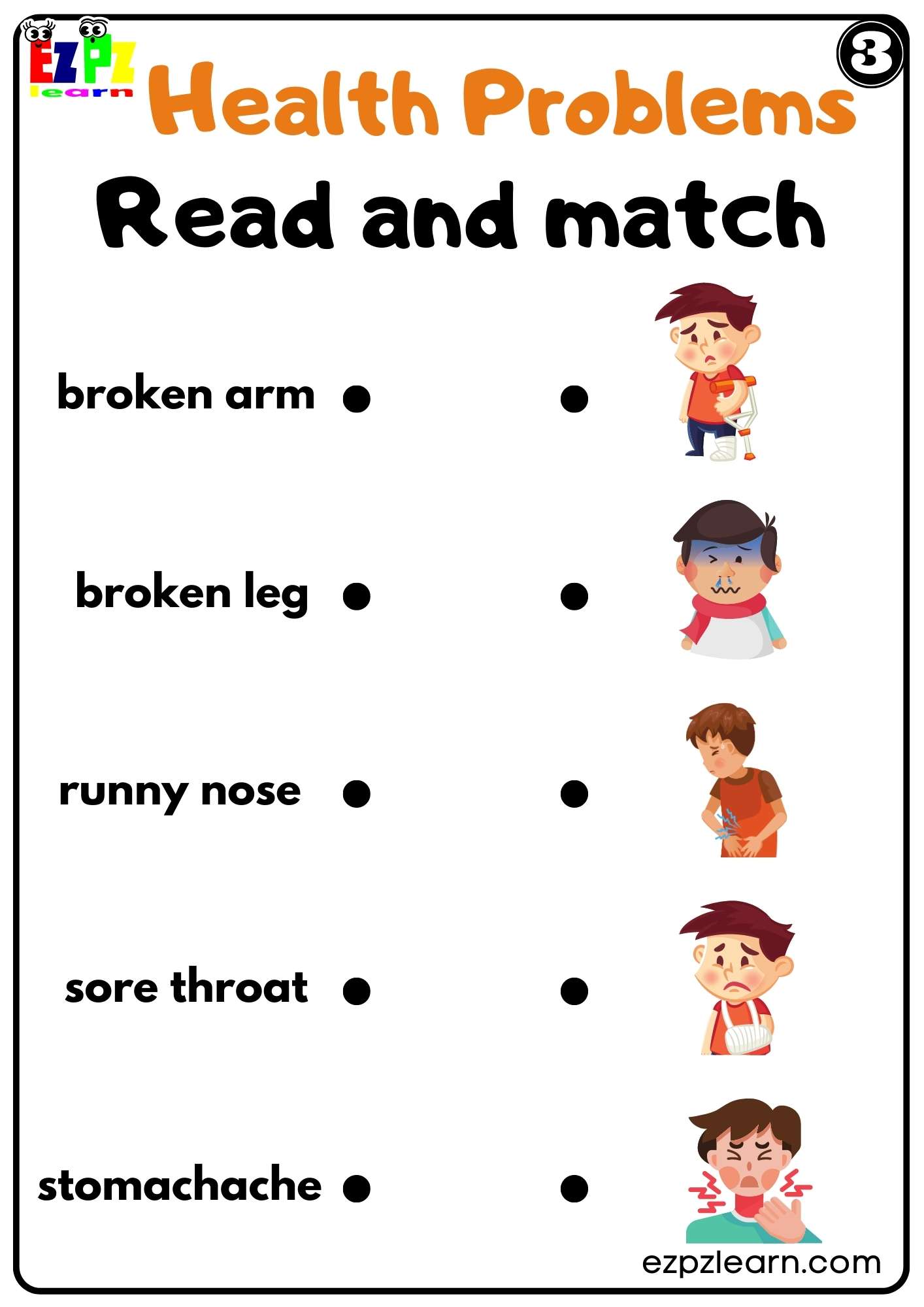 Fruit Word Match - Ezpzlearn.com