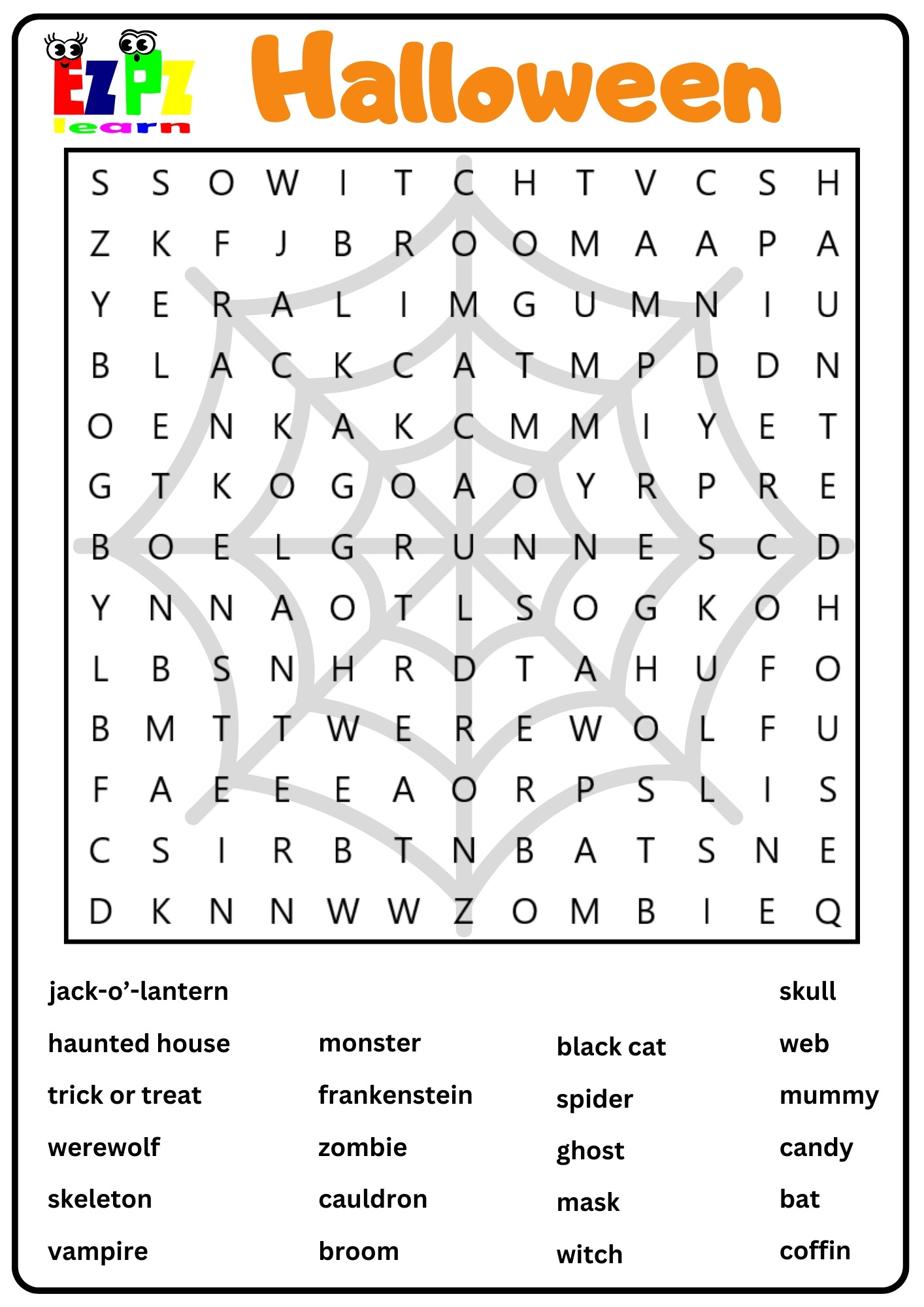 Halloween - Ezpzlearn.com