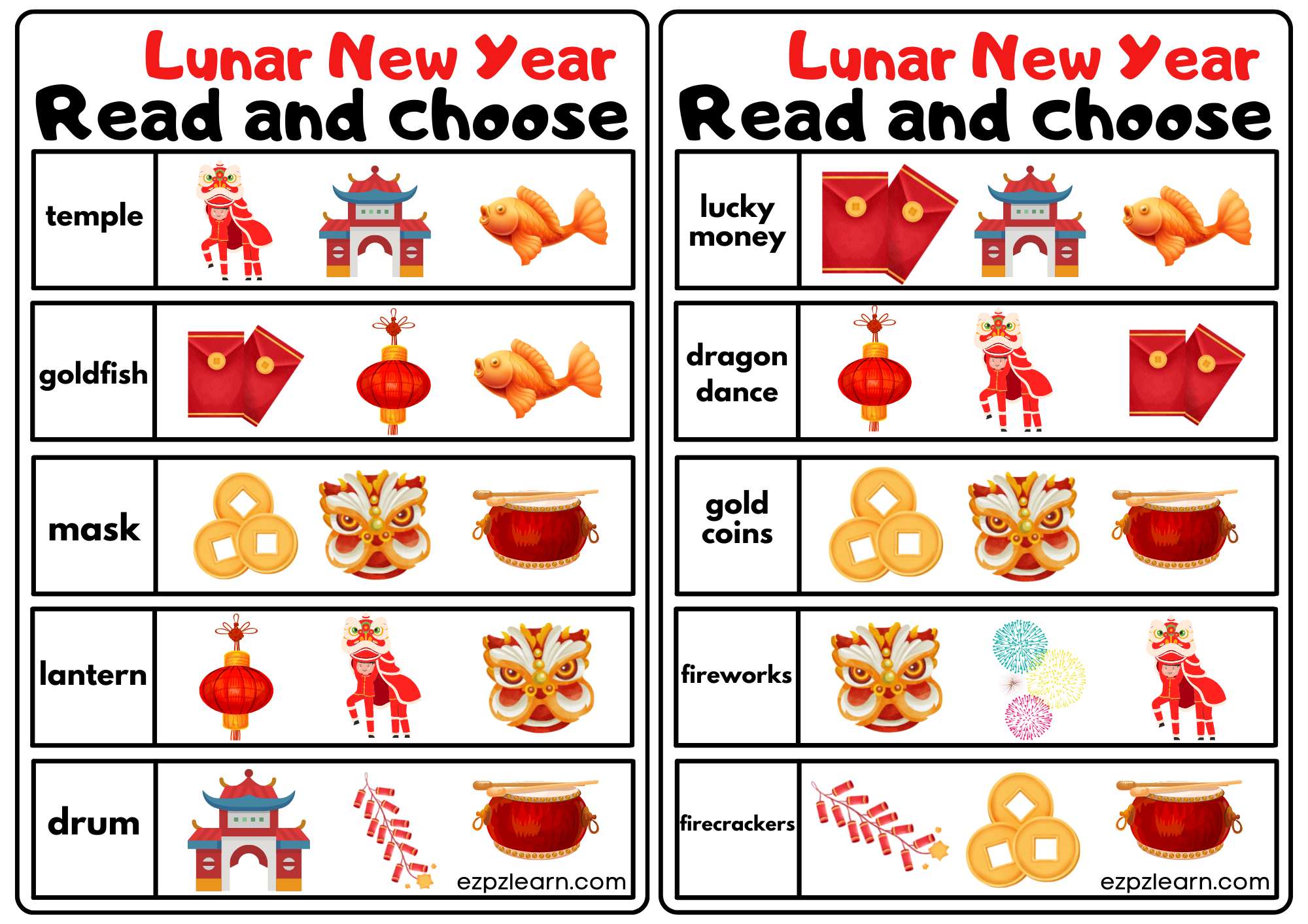 Lunar (Chinese) New Year - Ezpzlearn.com