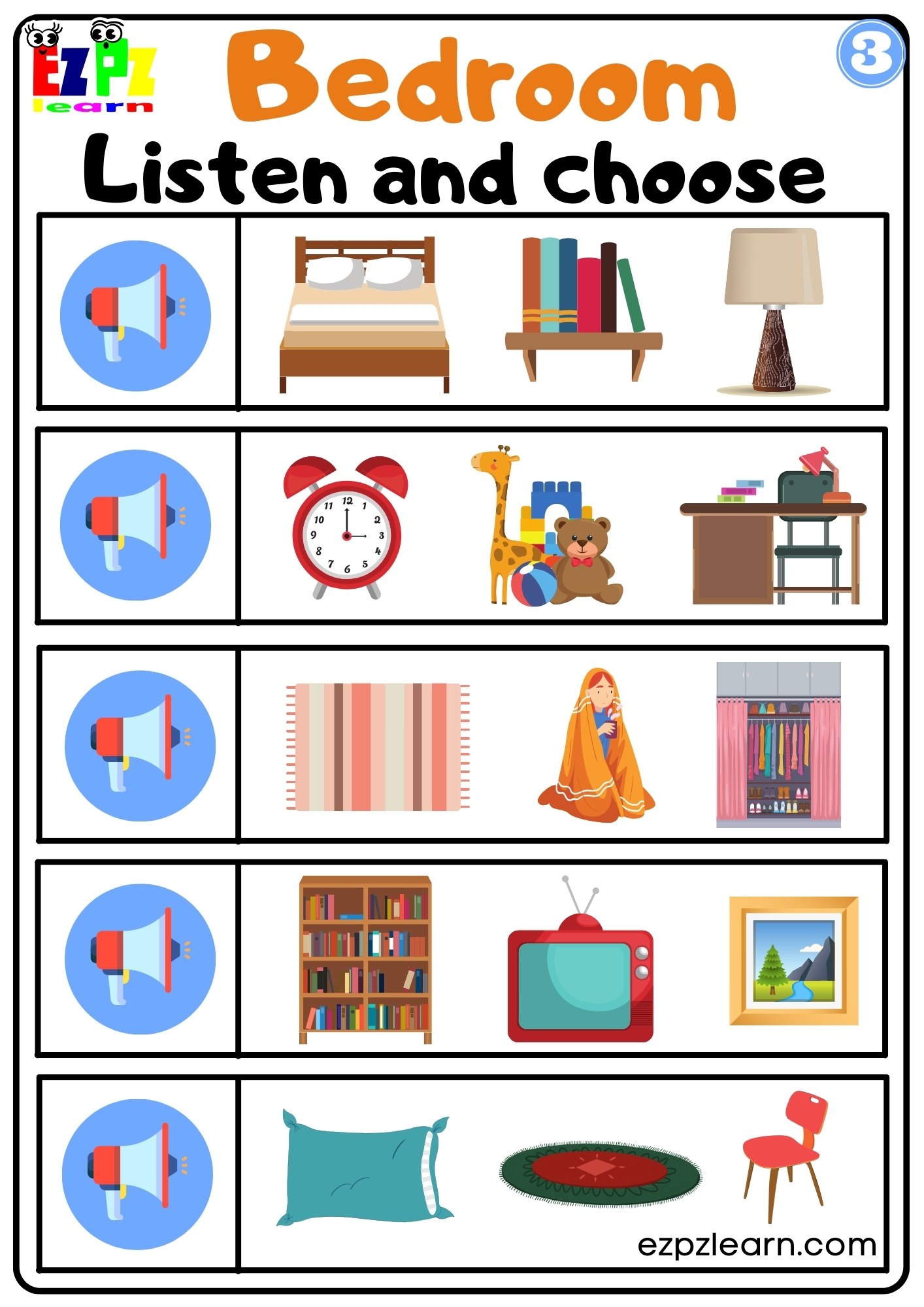 Bedroom - Ezpzlearn.com