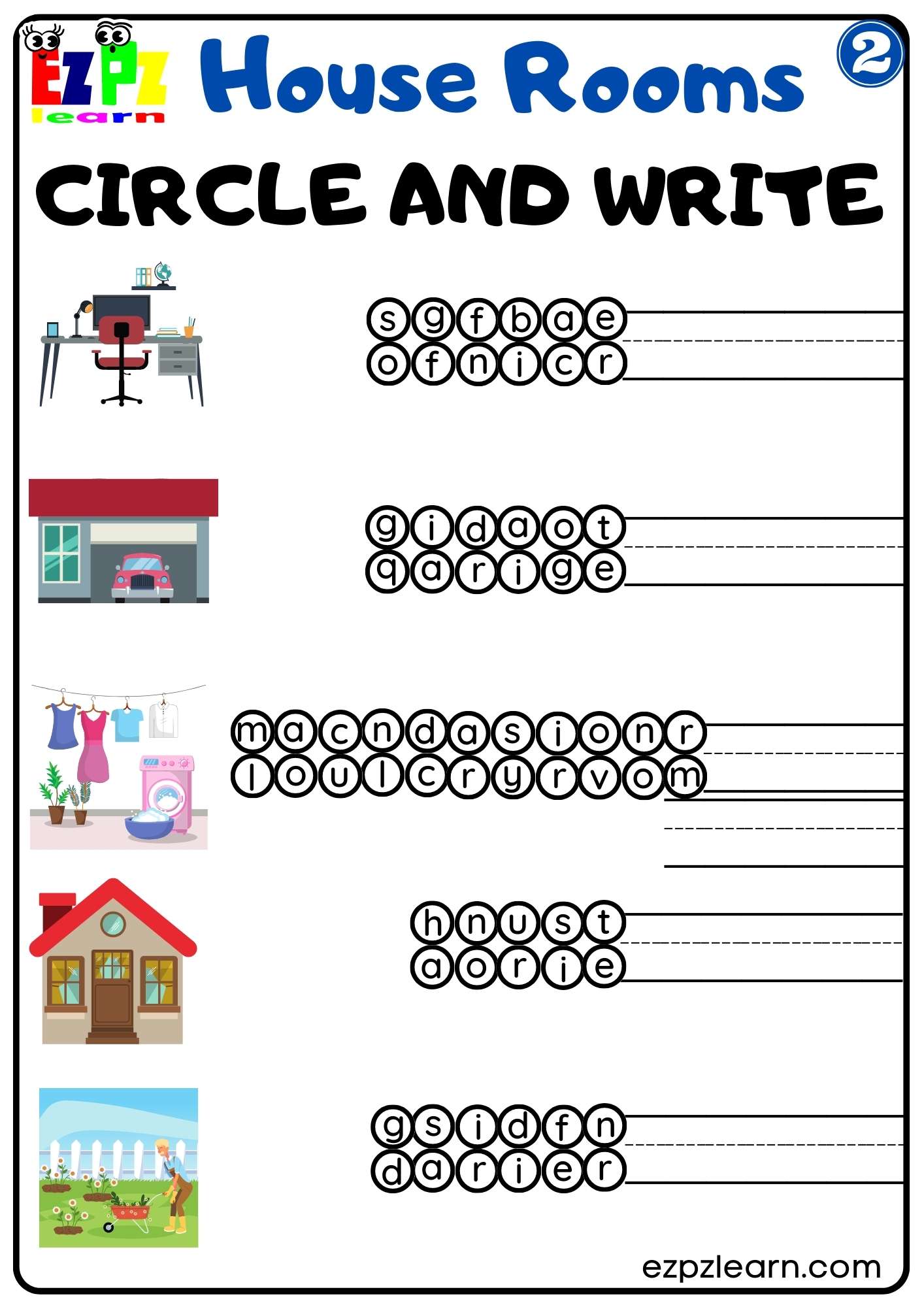 House Rooms - Ezpzlearn.com