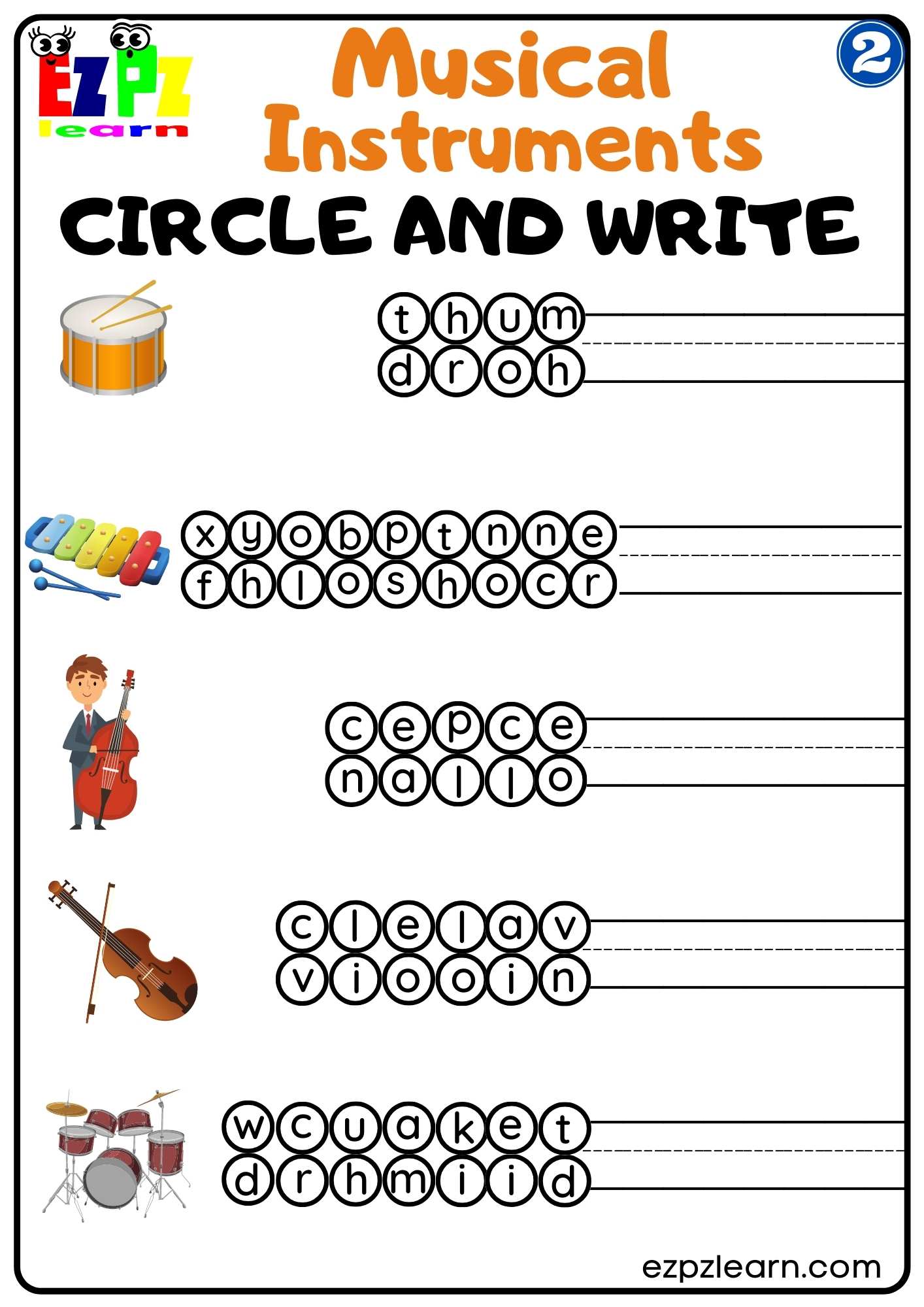 Musical Instruments - Ezpzlearn.com