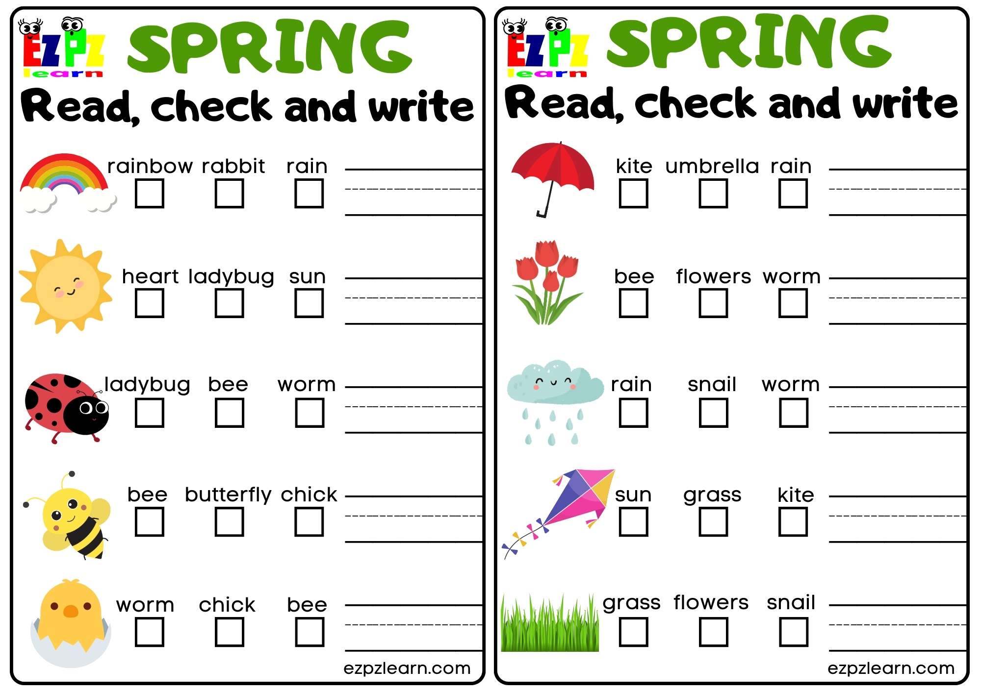 Spring Season - Ezpzlearn.com