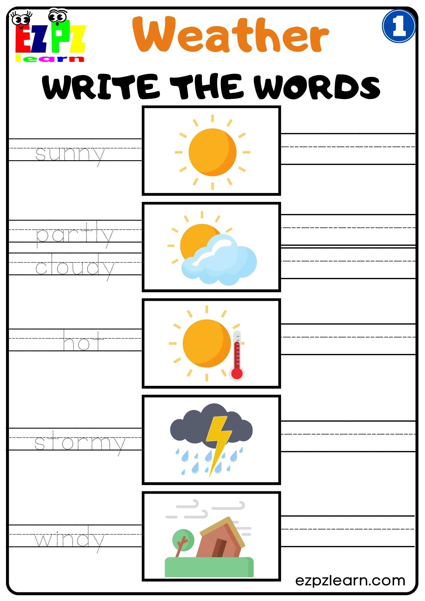 Group 1 Write the Words Easy Worksheet for Kids Free PDF Download ...