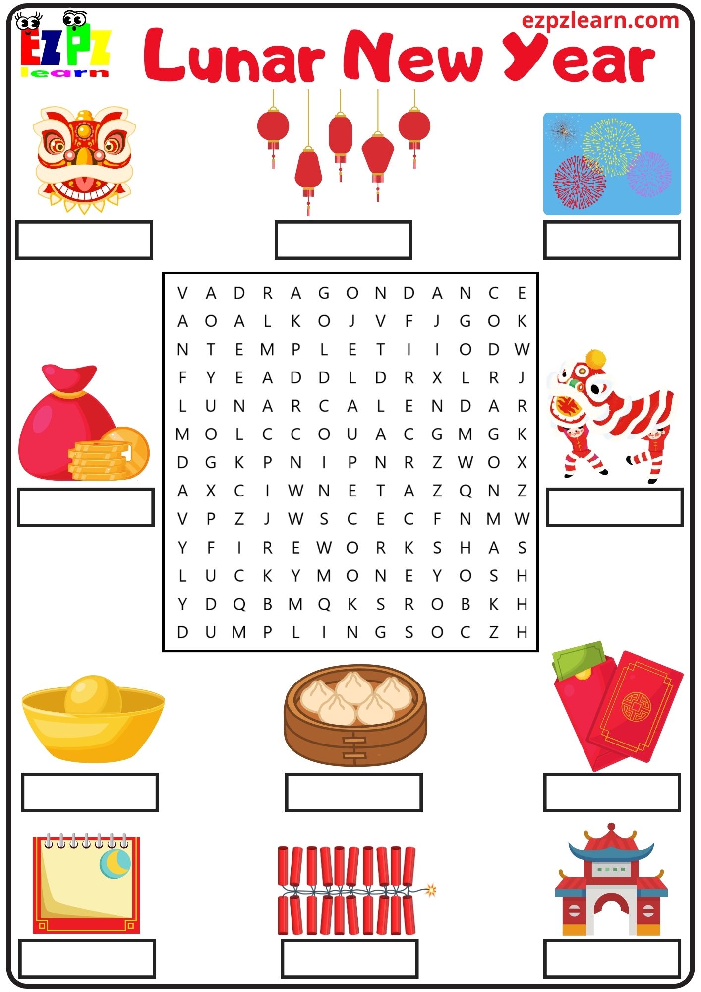 Lunar (Chinese) New Year - Ezpzlearn.com