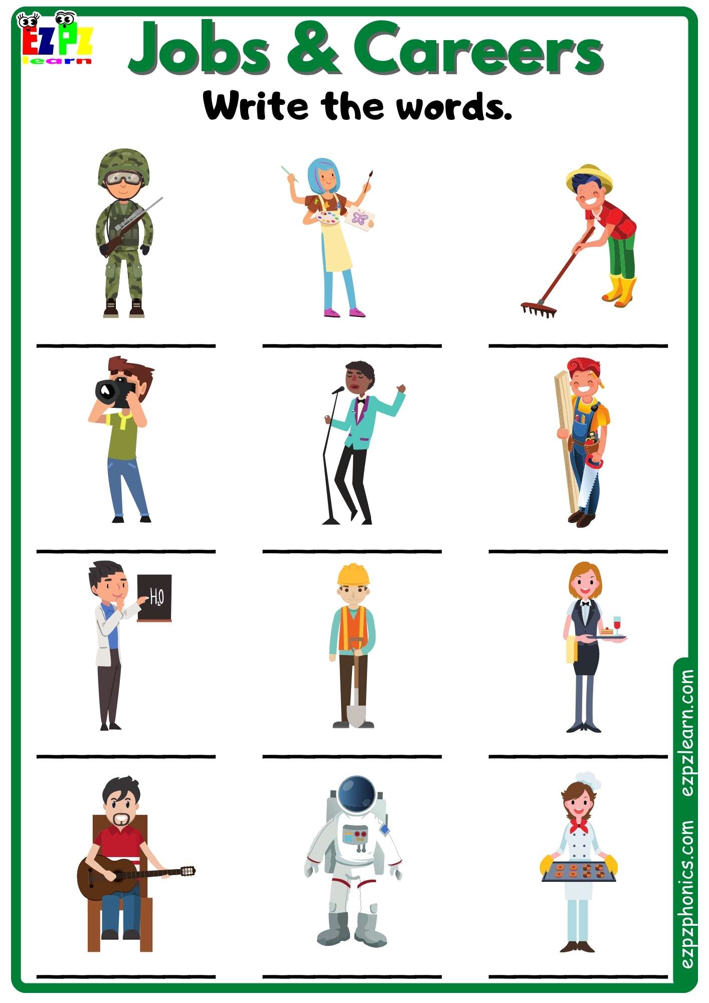 Jobs and Careers Part 2 Vocabulary Write the Words Free PDF Download ...