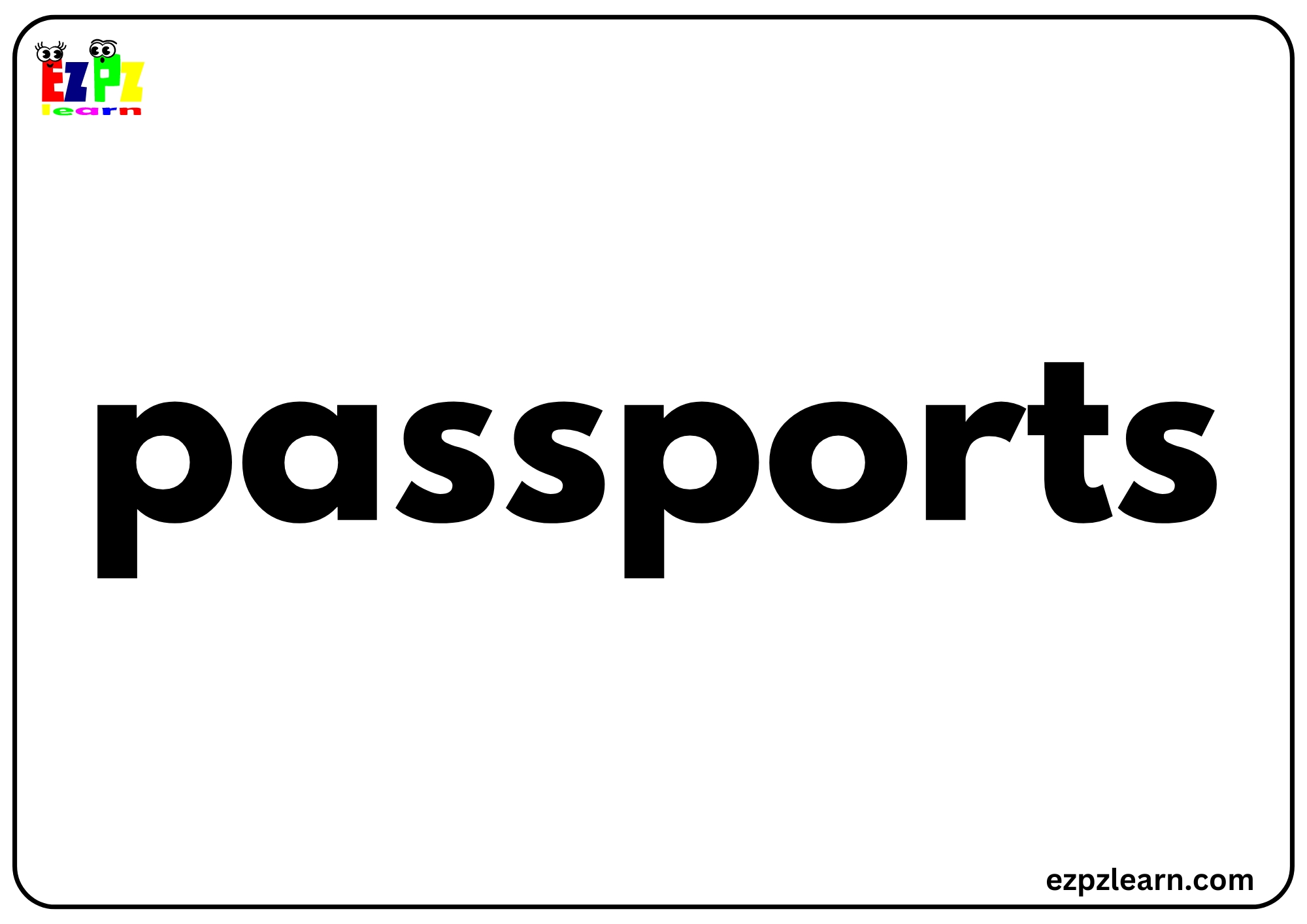 At the Airport Vocabulary - Ezpzlearn.com