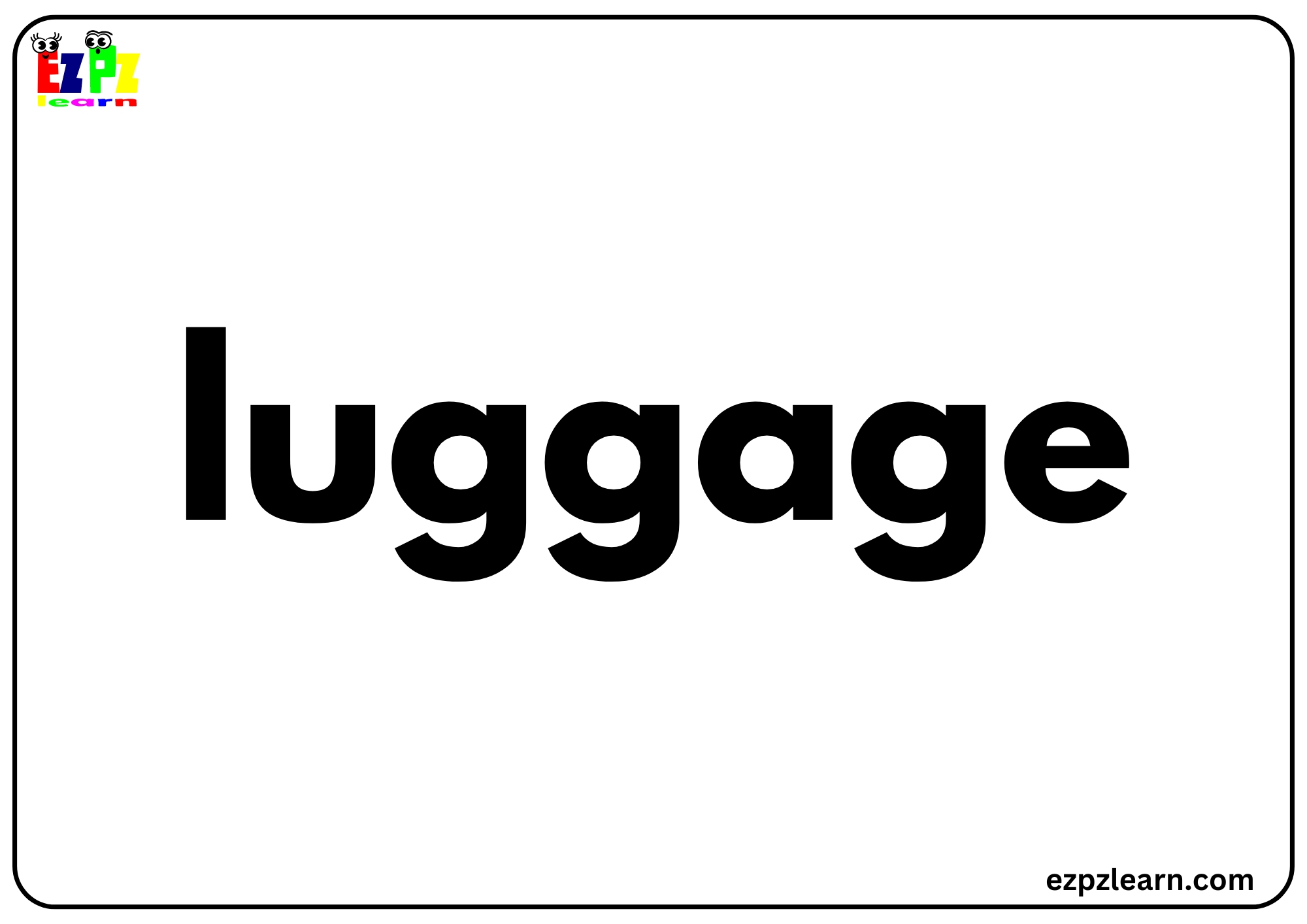 At the Airport Vocabulary - Ezpzlearn.com