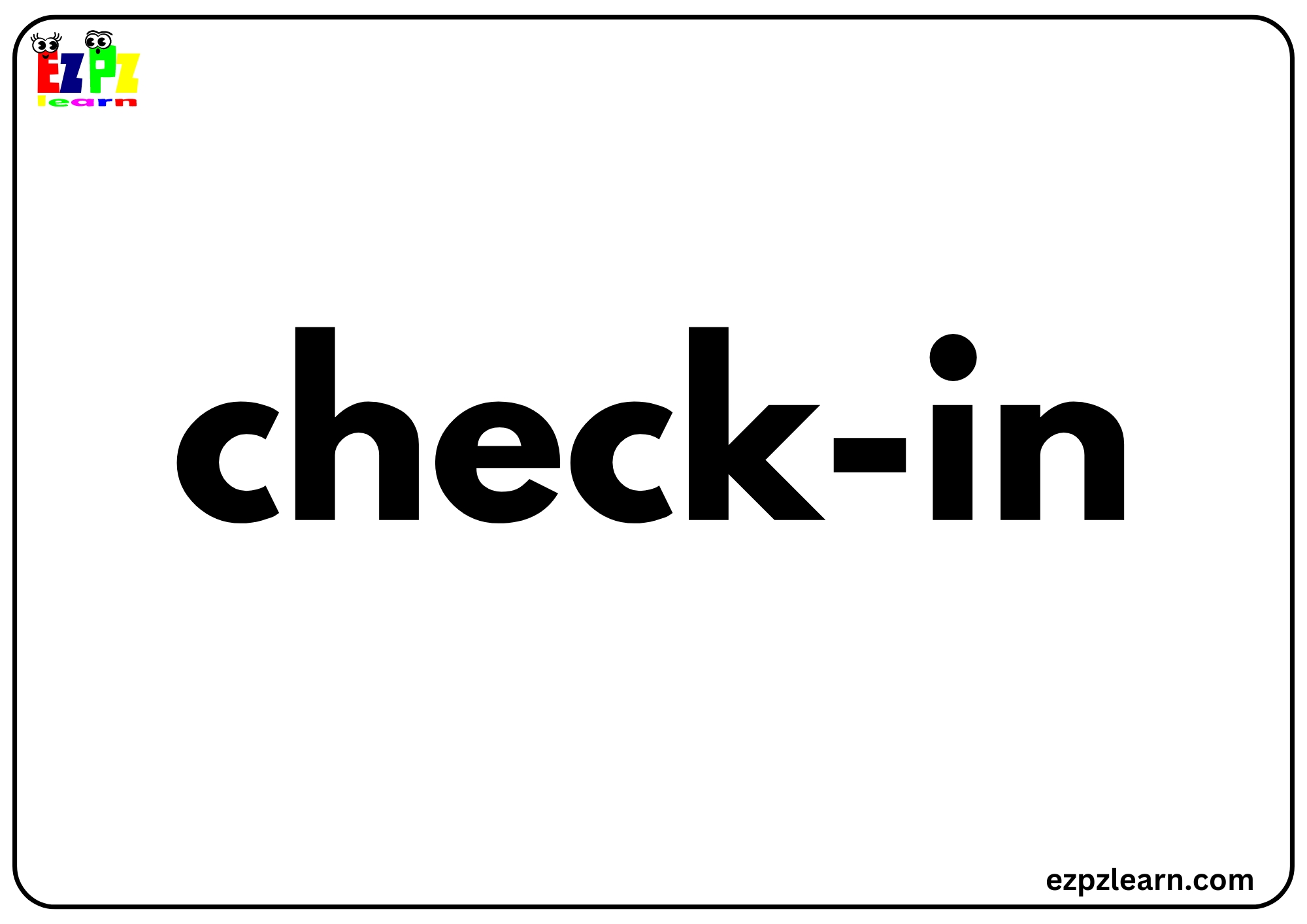 At the Airport Vocabulary - Ezpzlearn.com