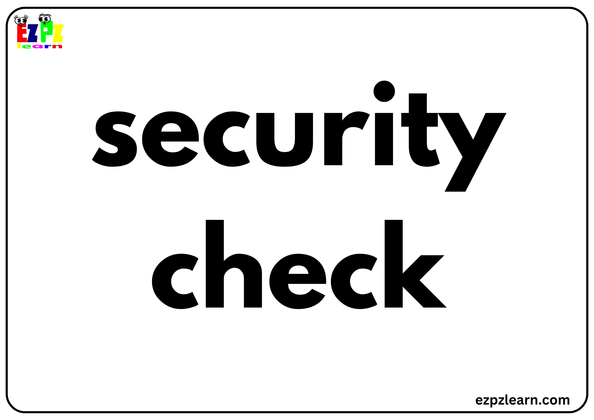 At the Airport Vocabulary - Ezpzlearn.com