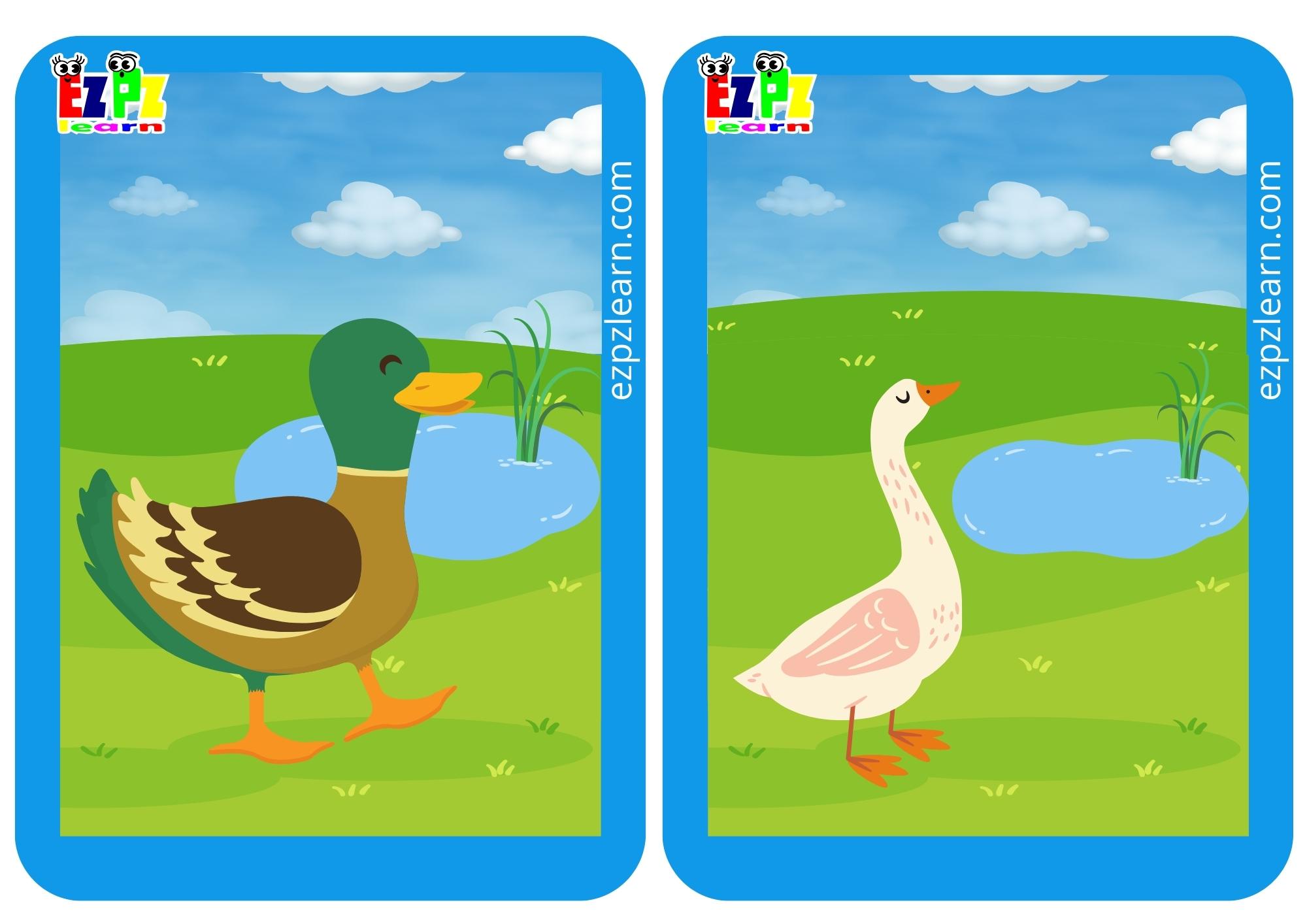 Farm Animals Half Page Mini Game and Flashcards for Preschool ...