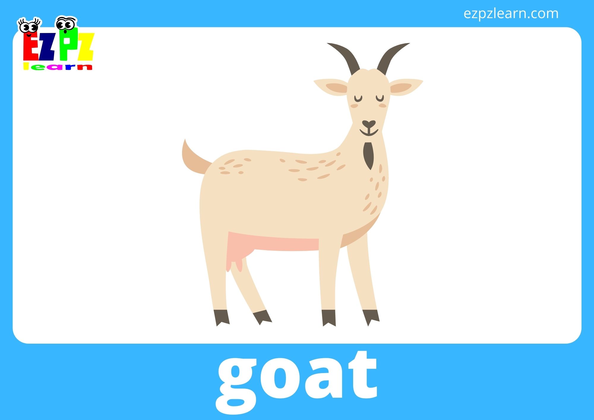 Farm Animals Flashcards with Words Includes: pig, cow, chicken, horse ...