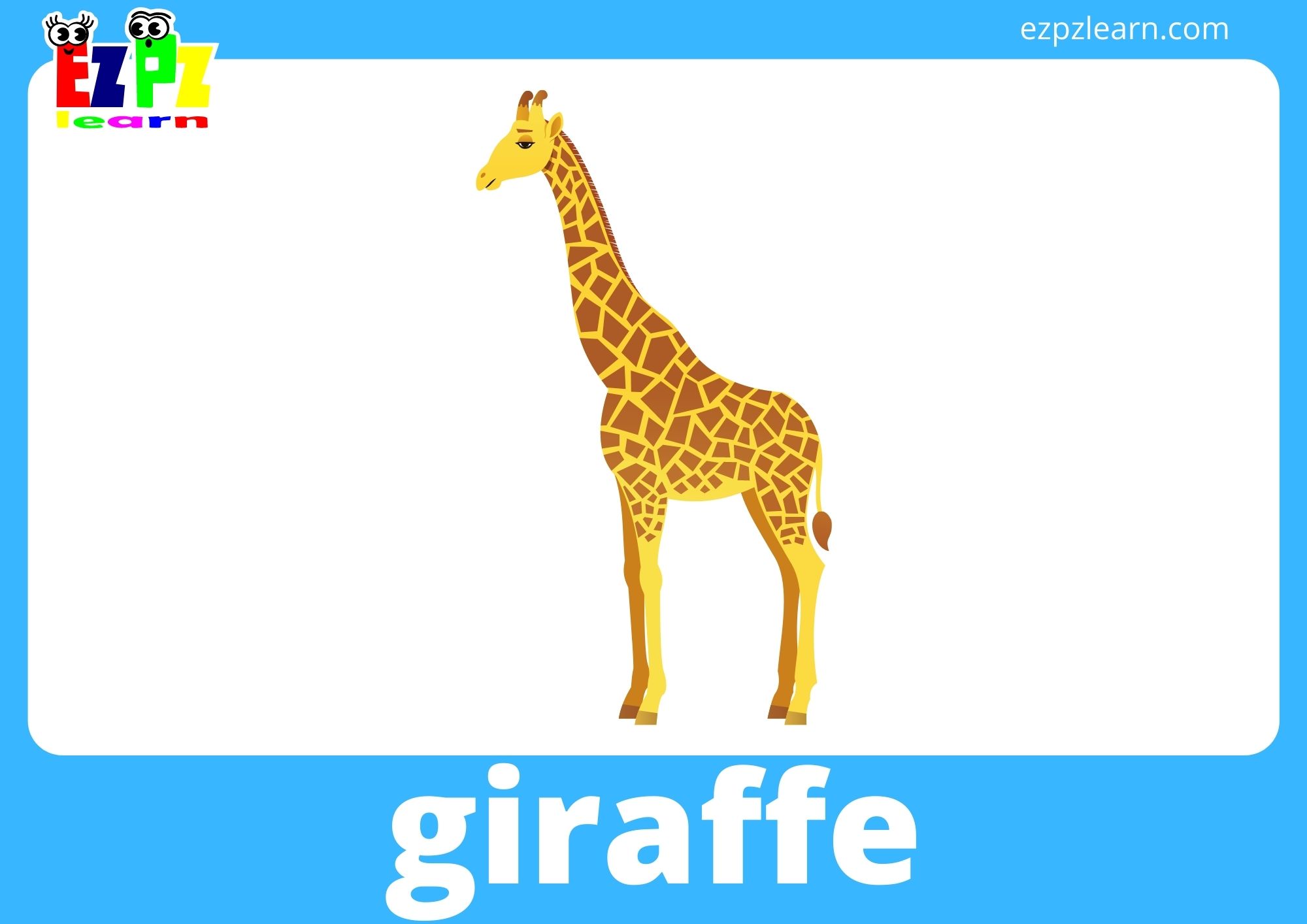 Wild Animal Flashcards With Words use online or free PDF download ...