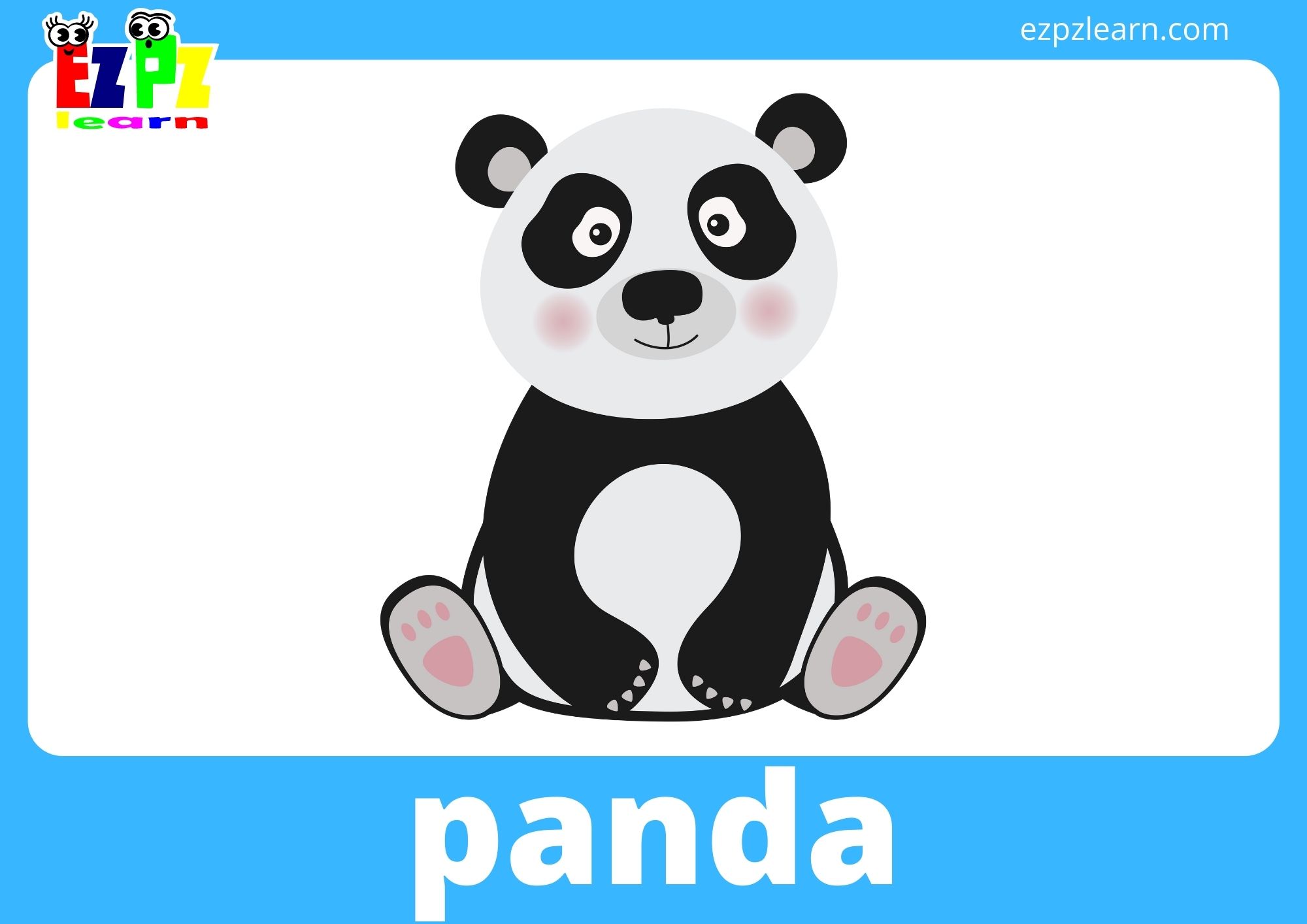 Wild Animal Flashcards With Words - Ezpzlearn.com