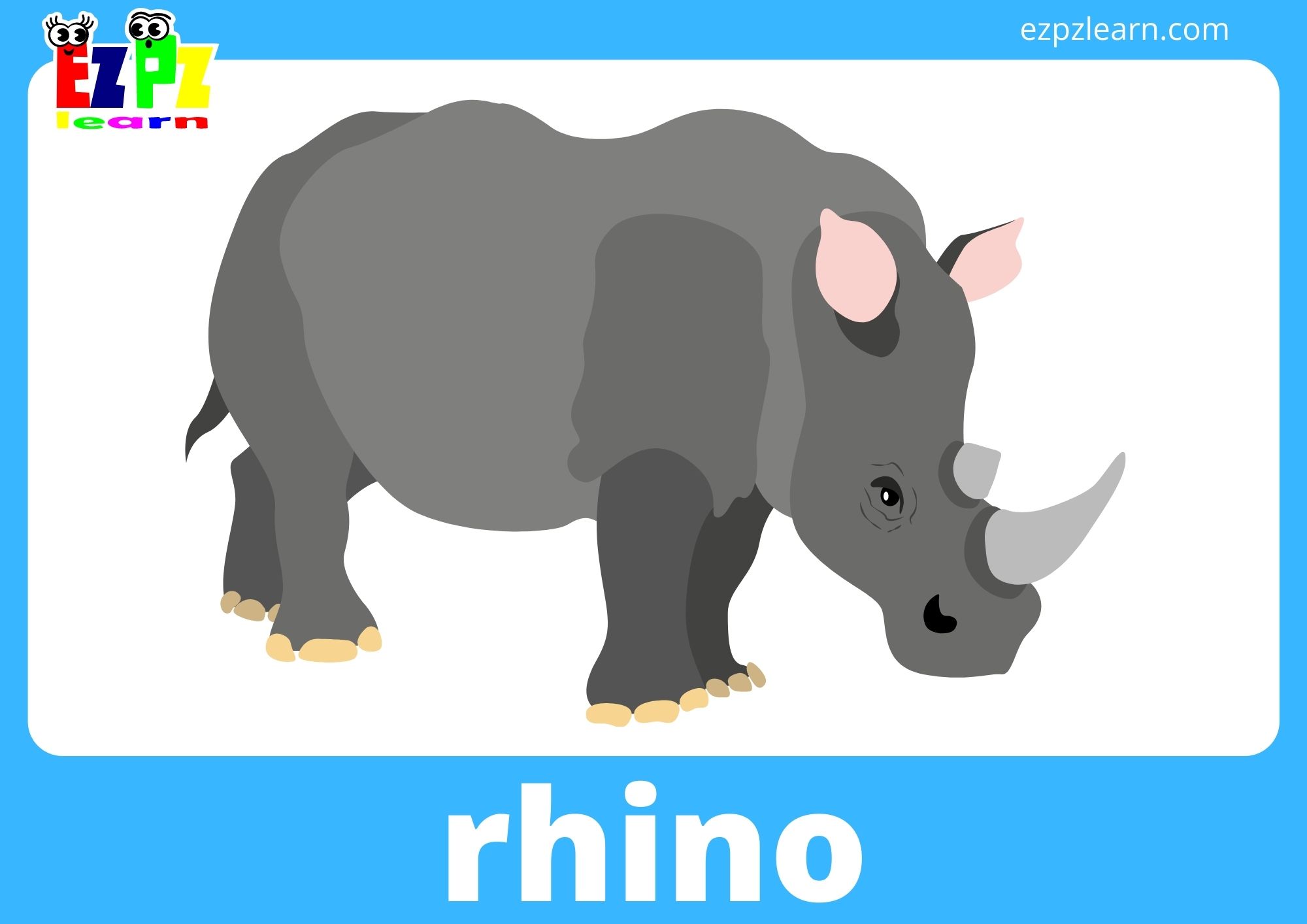 Wild Animal Flashcards With Words use online or free PDF download ...