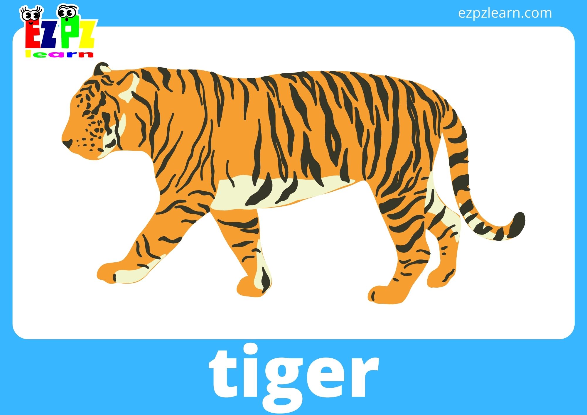 Wild Animal Flashcards With Words use online or free PDF download ...