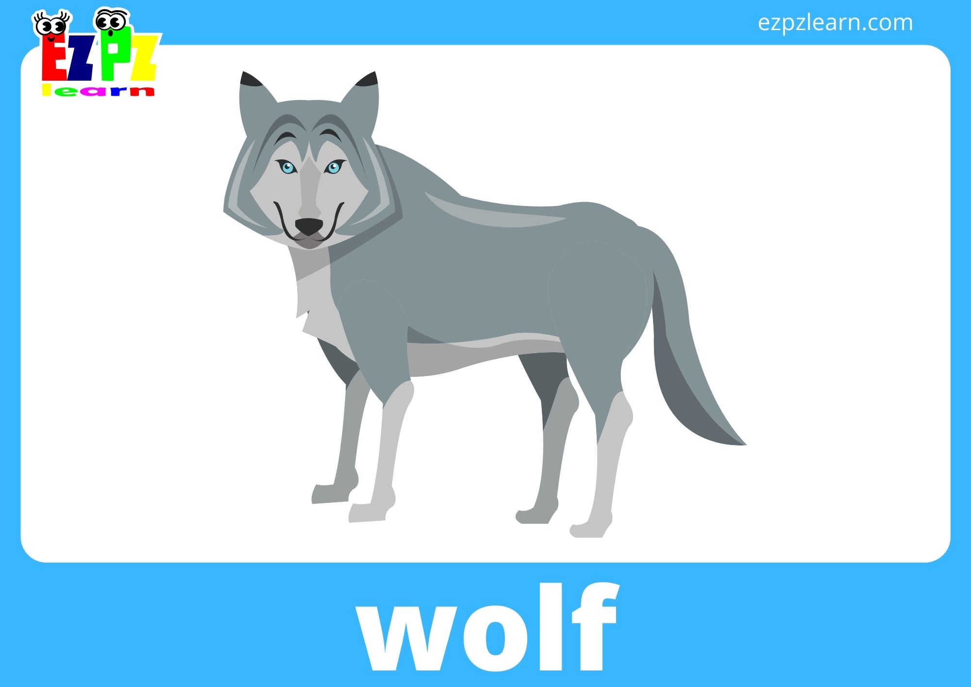 Wild Animal Flashcards With Words use online or free PDF download ...