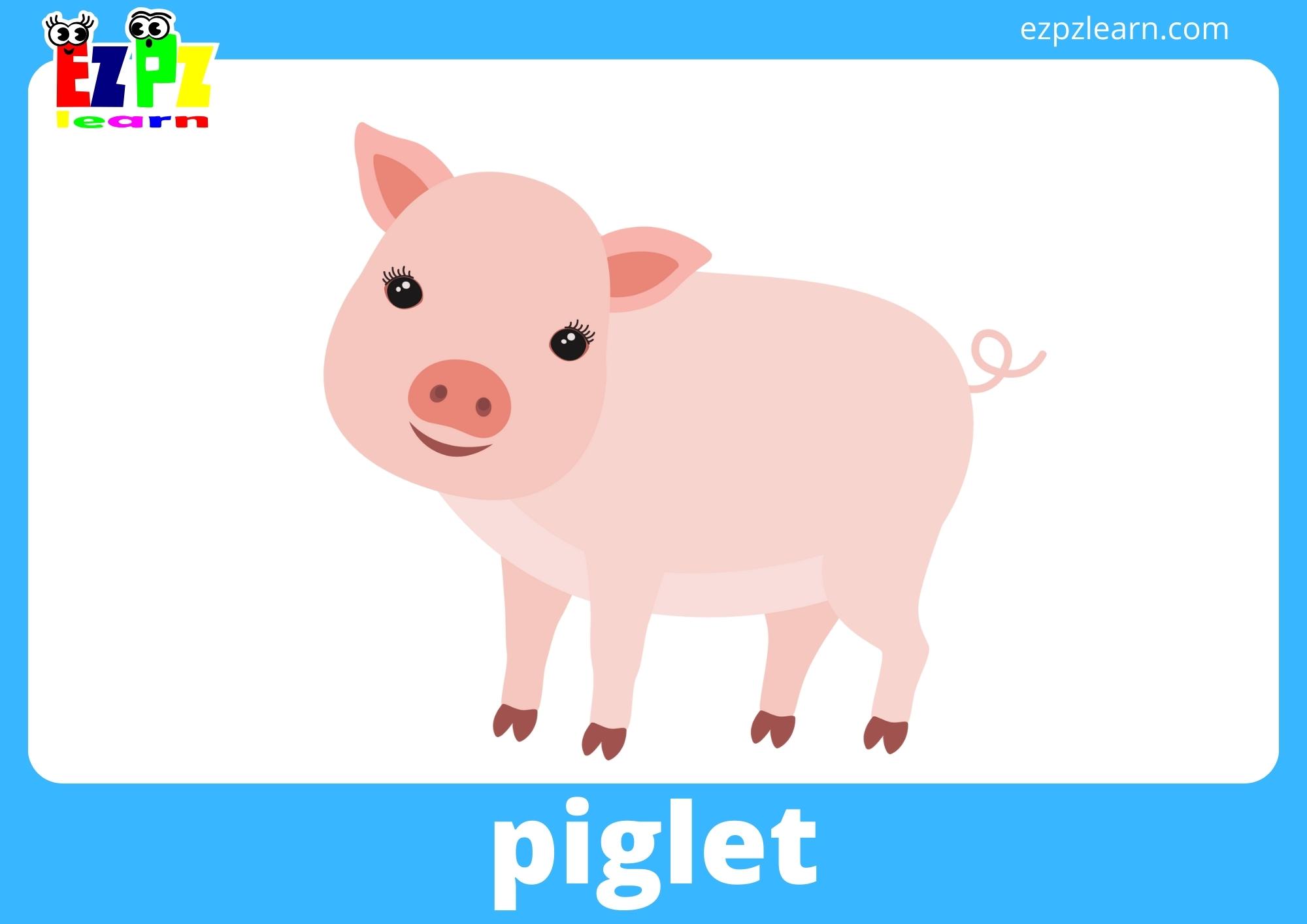 Baby Animals Vocabulary Flashcards for English Language Learners and ...