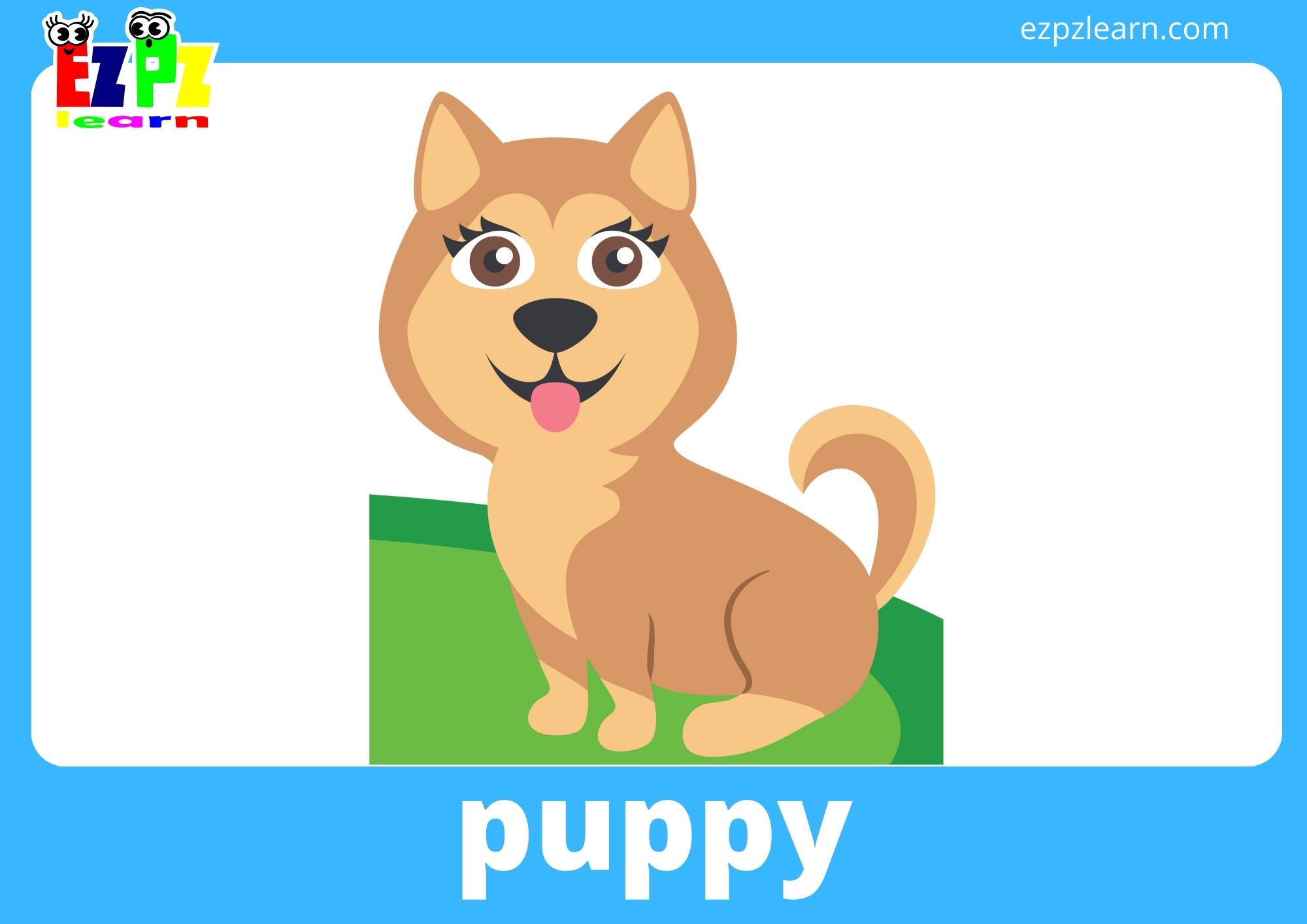 Baby Animals Vocabulary Flashcards for English Language Learners and ...