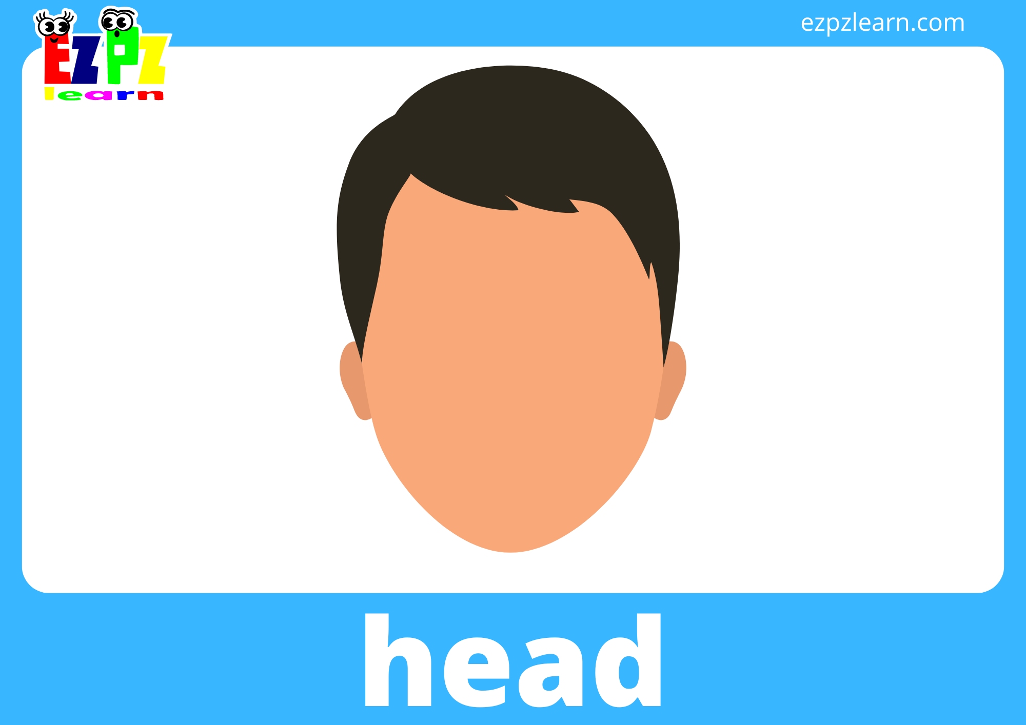 Body Parts Flashcards With Words View Online or PDF Download ...