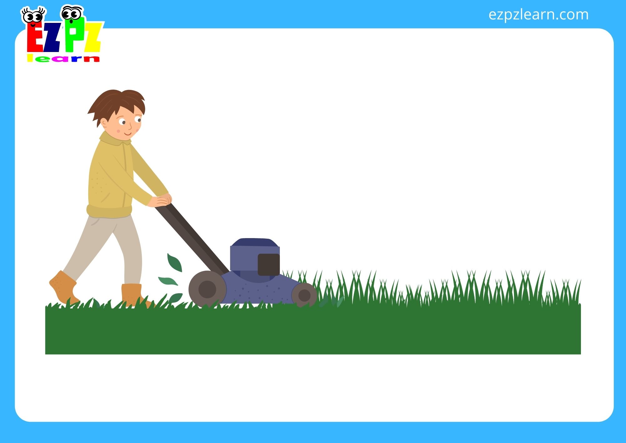 Chores Flashcards No Words View Online or PDF Download - Ezpzlearn.com