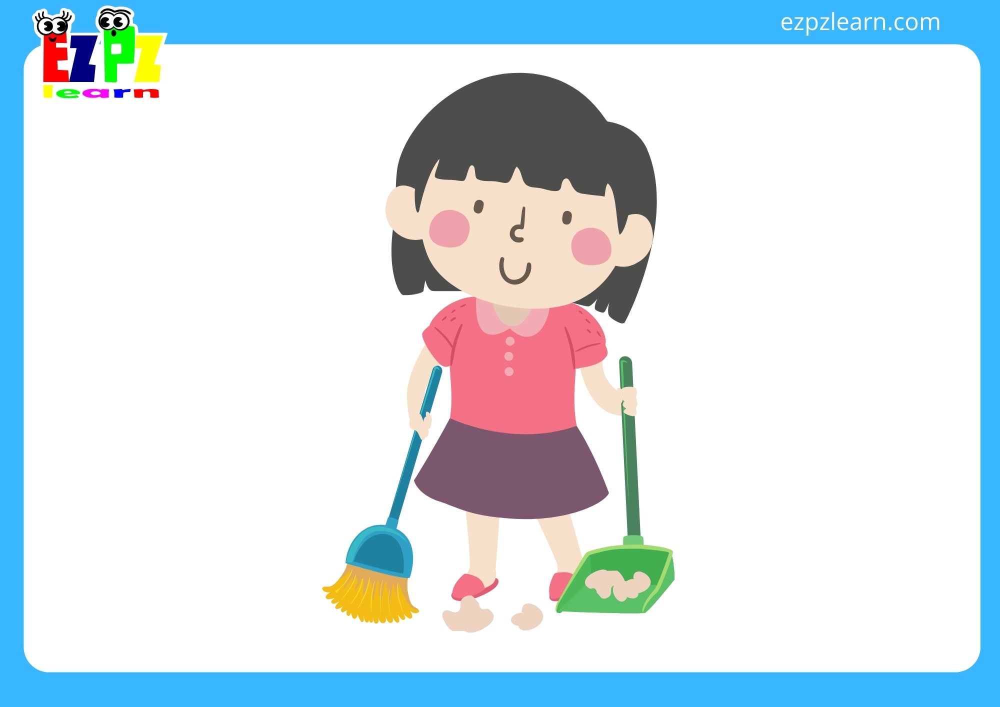 Chores Flashcards No Words View Online or PDF Download - Ezpzlearn.com