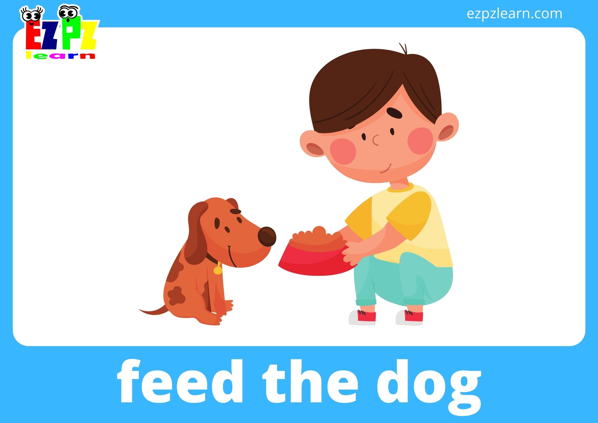 Chores Flashcards With Words - Ezpzlearn.com