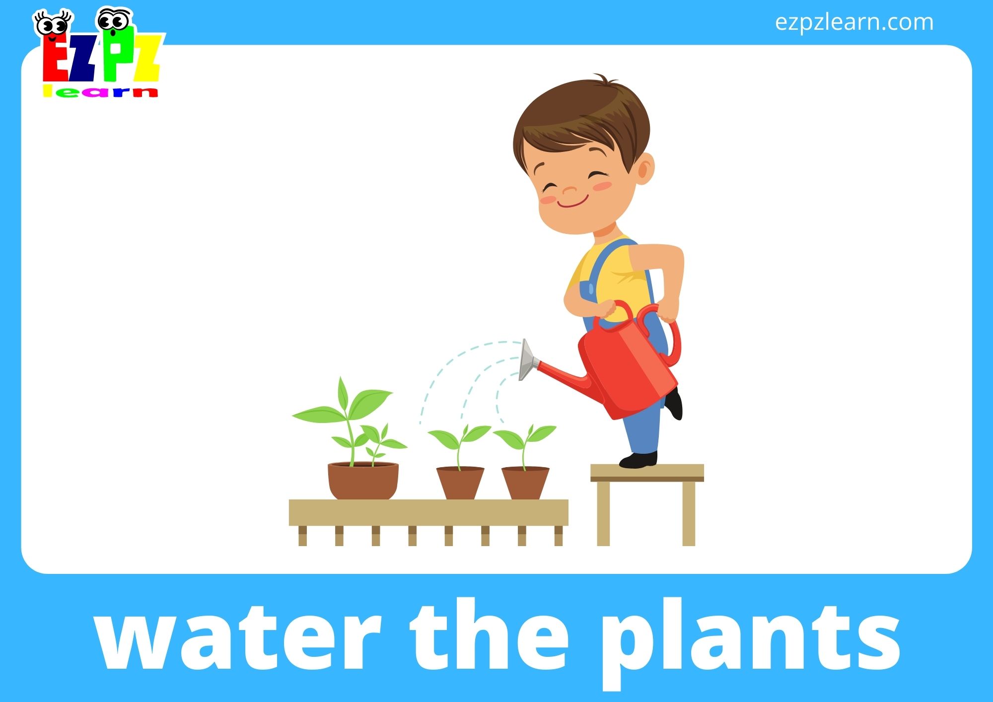 Chores Flashcards With Words - Ezpzlearn.com